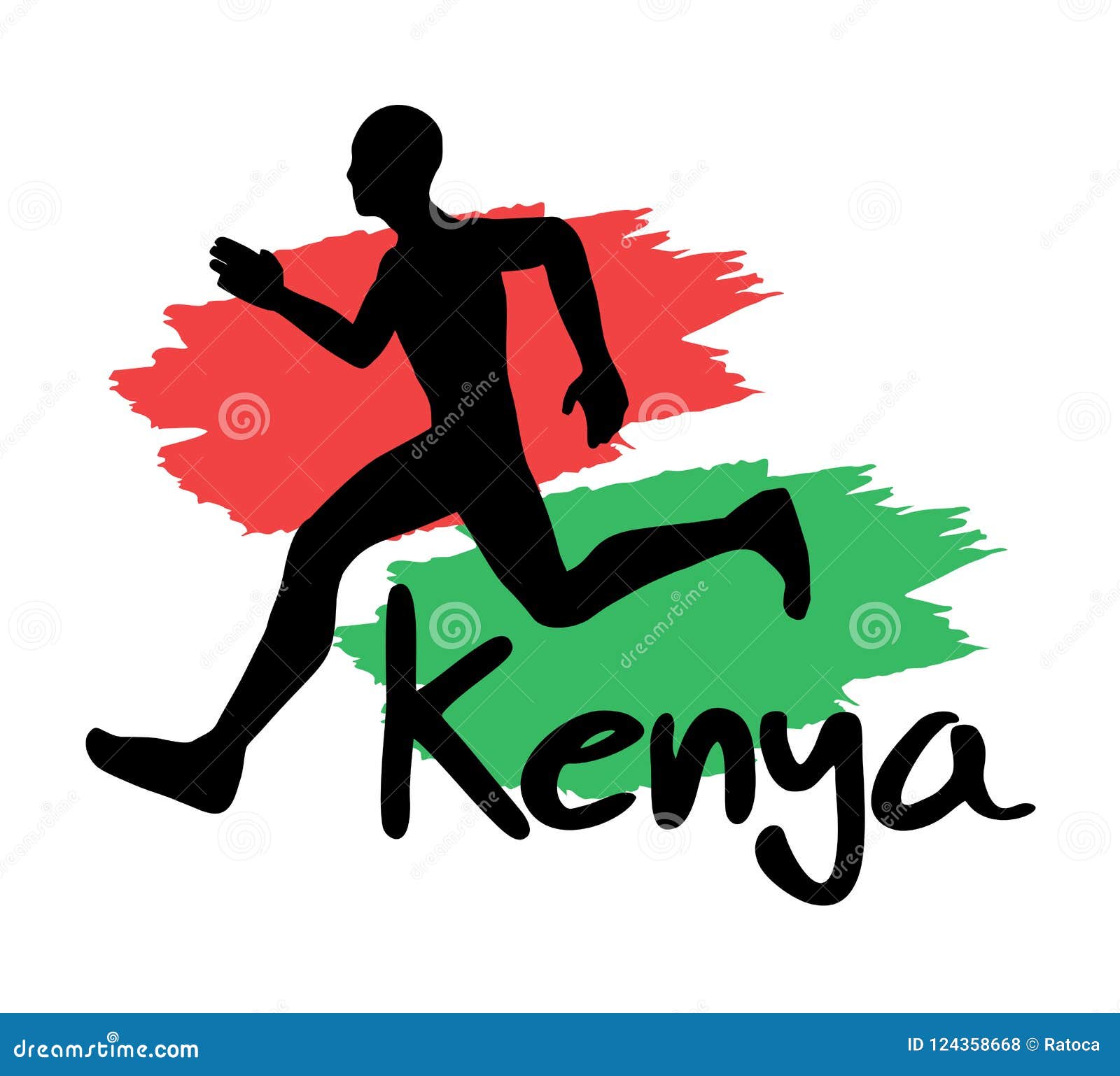 Kenyan Runner Symbol Design Vector Illustration | CartoonDealer.com ...