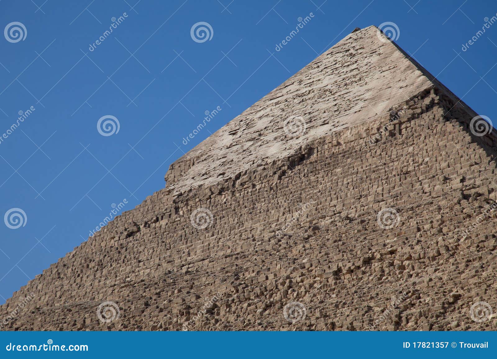 Keops Pyramid Top Limestone Cover Stock Image - Image of keops, detail ...
