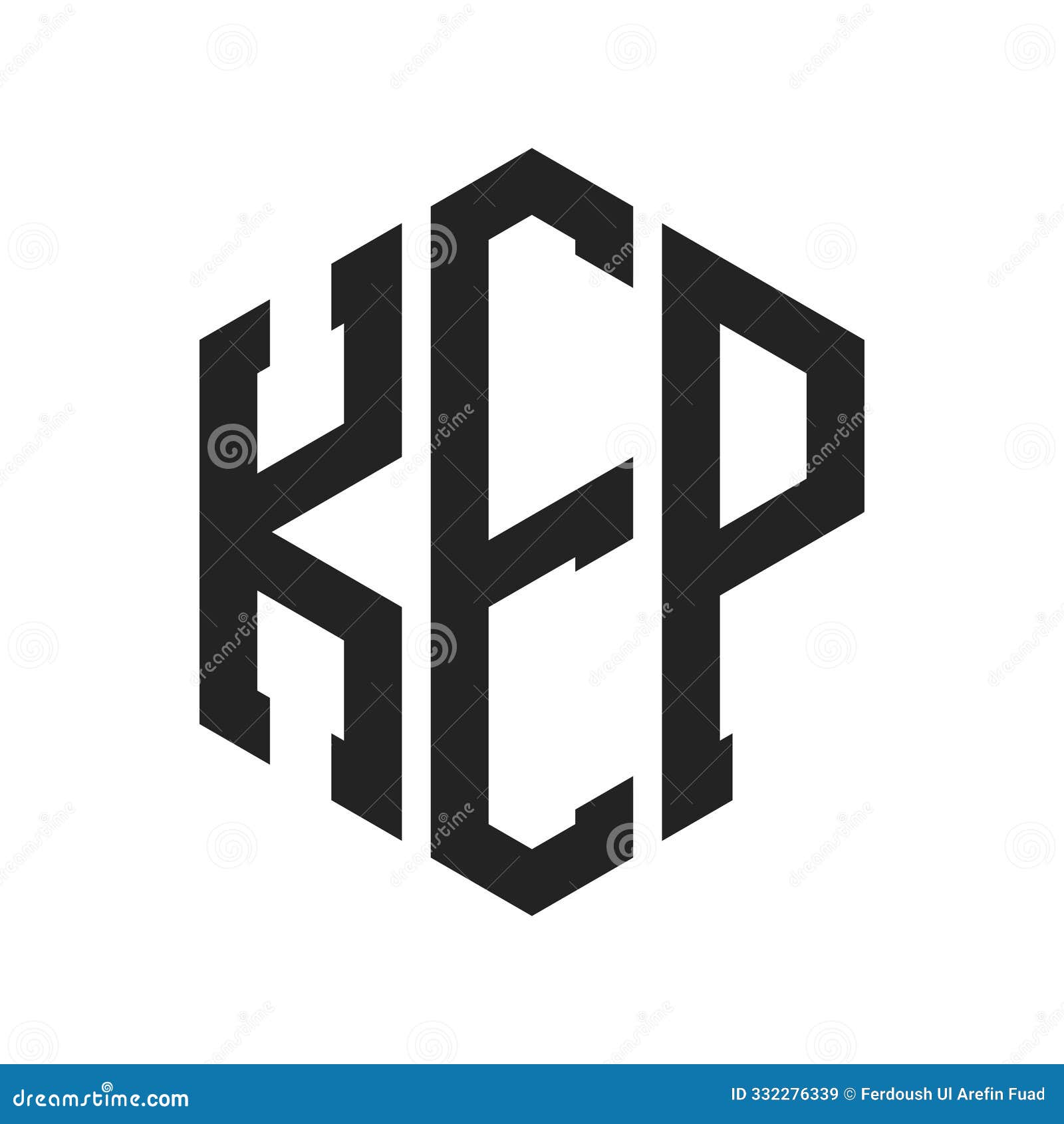 KEP Logo Design. Initial Letter KEP Monogram Logo Using Hexagon Shape ...