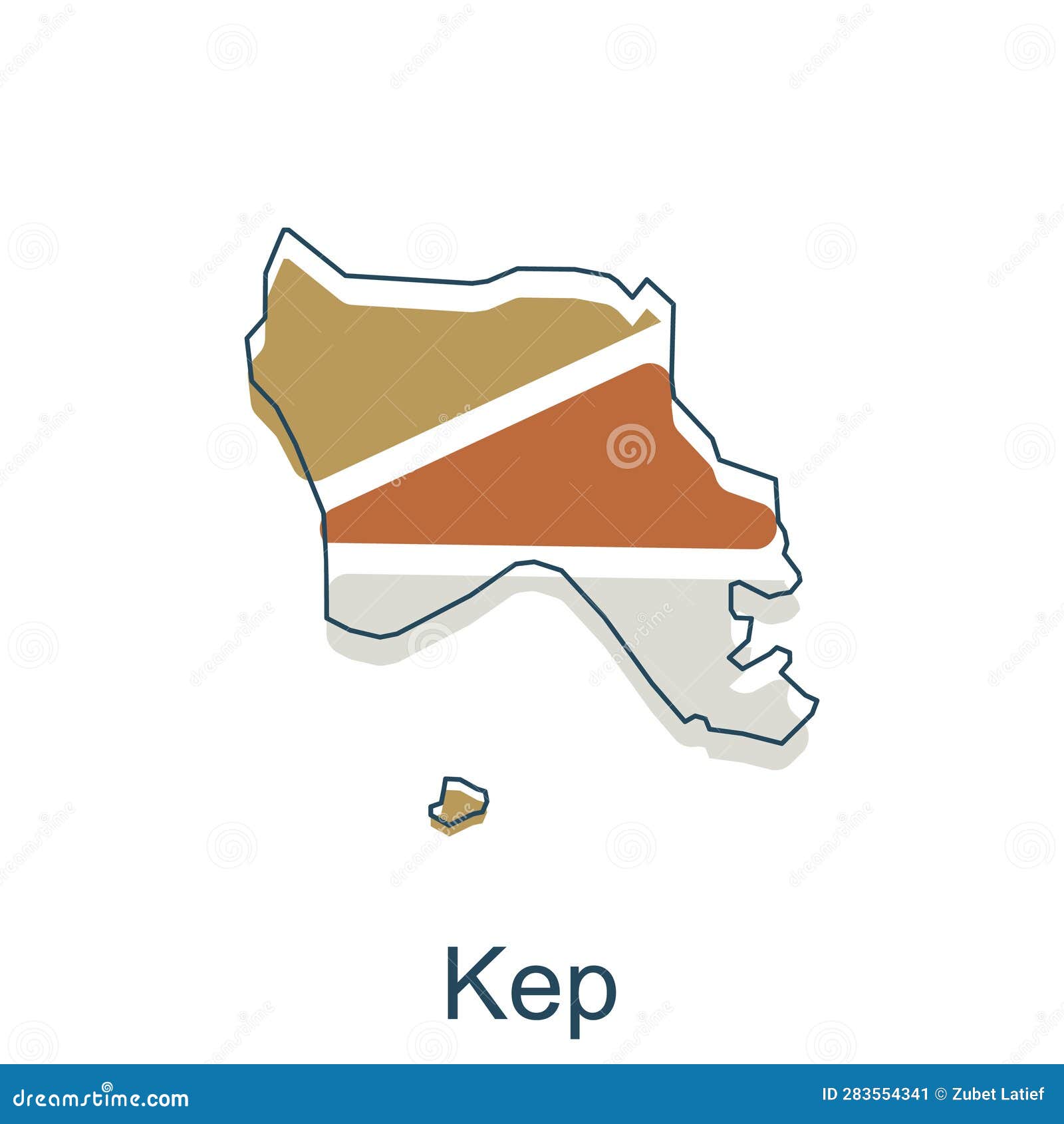 Kep Map. High Detailed Provinces of Cambodia Map Vector Illustration on ...