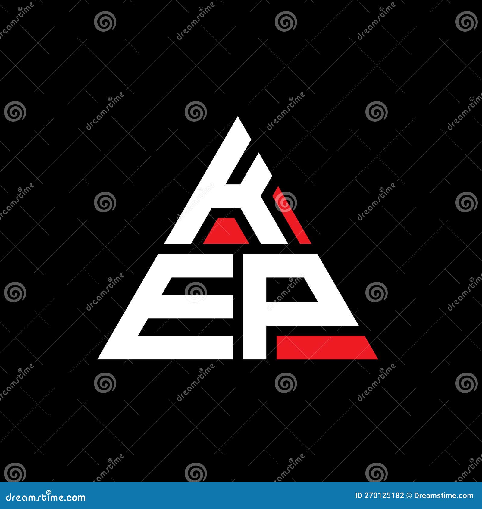 KEP Triangle Letter Logo Design With Triangle Shape. KEP Triangle Logo ...