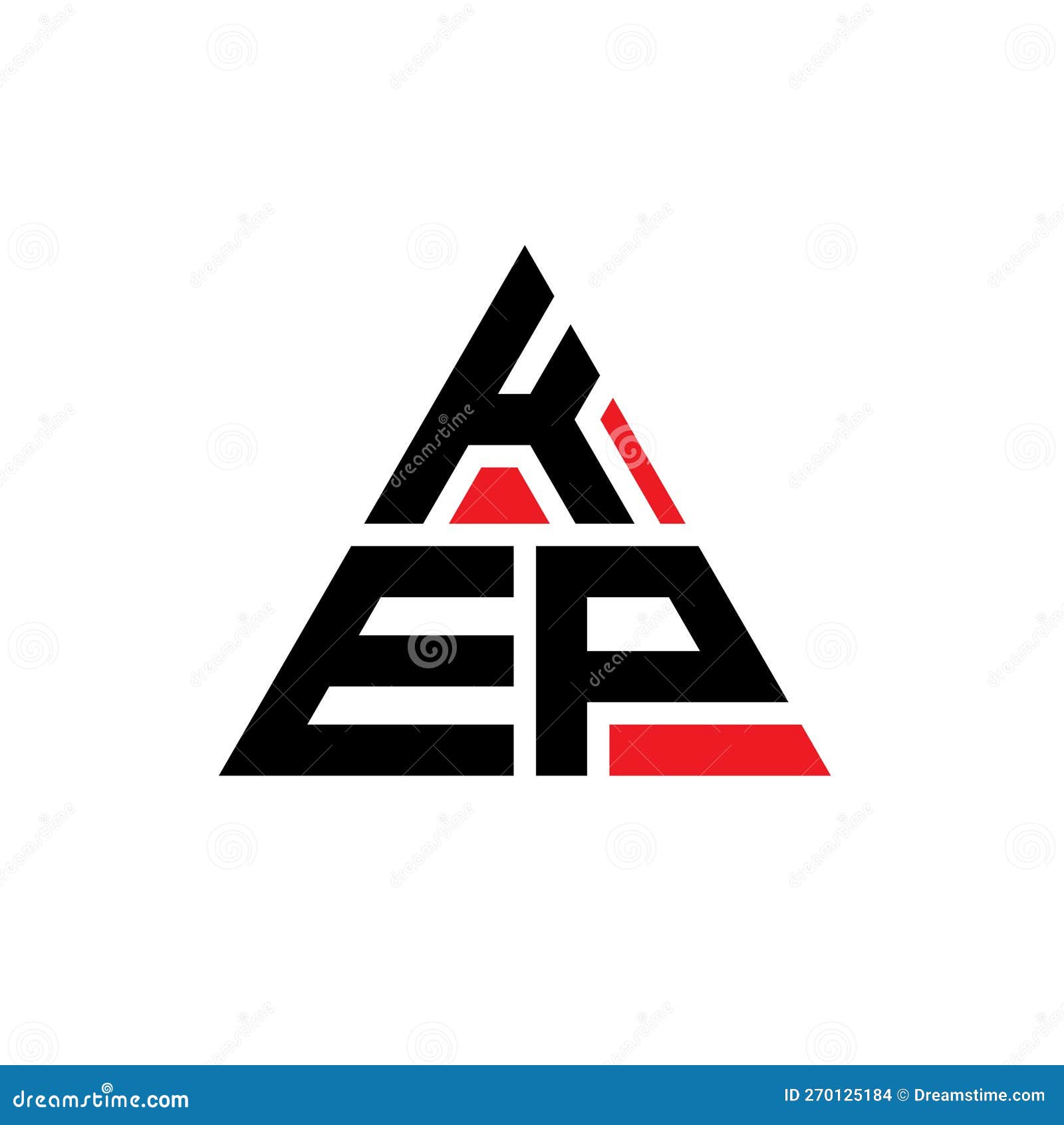 KEP Triangle Letter Logo Design with Triangle Shape. KEP Triangle Logo ...