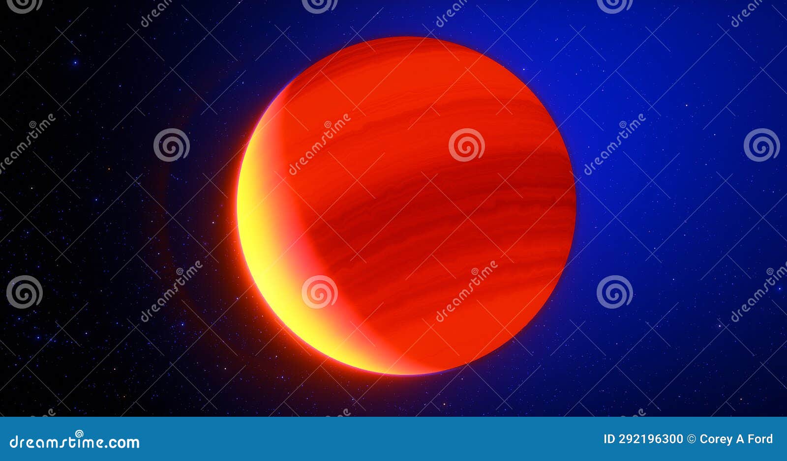 Kepler Planet 1b Called TrES-2b Orbiting the Sun Kepler-1 Stock Photo ...