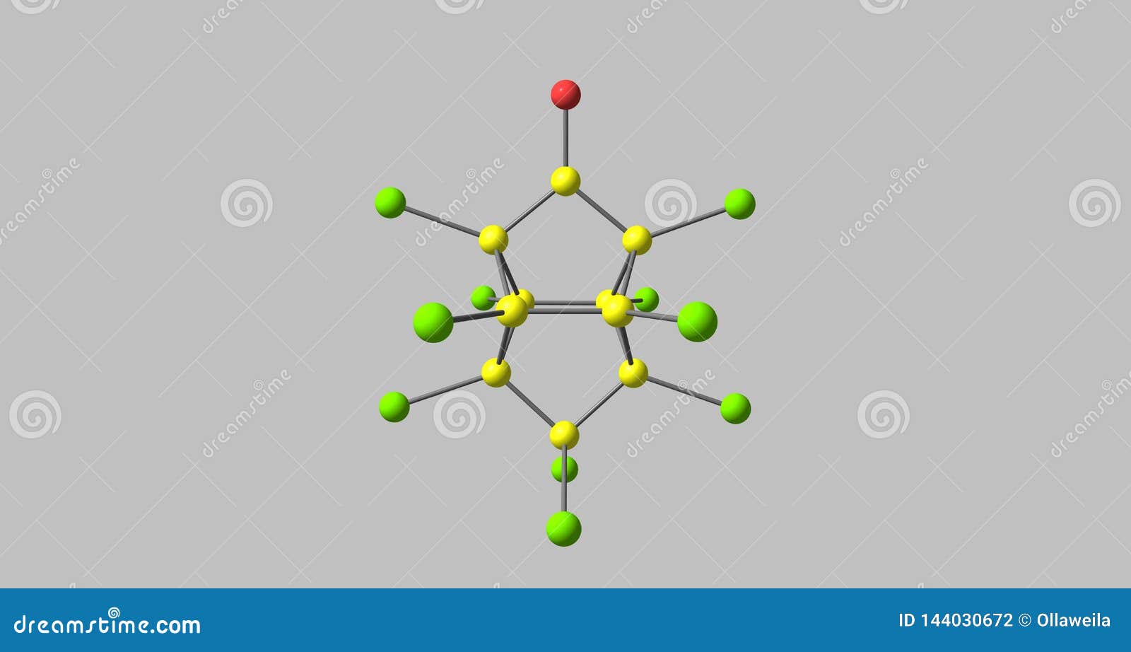 Kepone Molecular Structure Isolated on Grey Stock Illustration ...