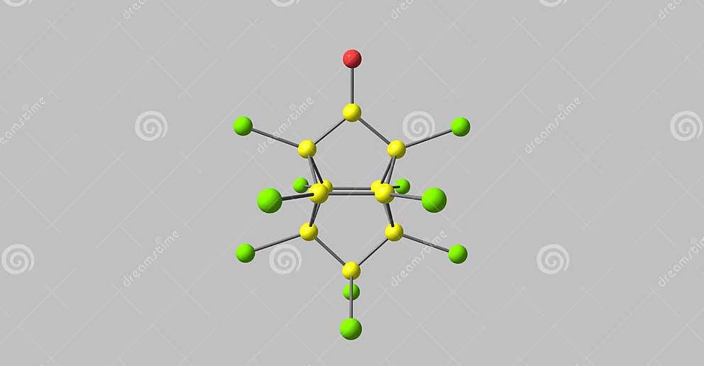 Kepone Molecular Structure Isolated on Grey Stock Illustration ...