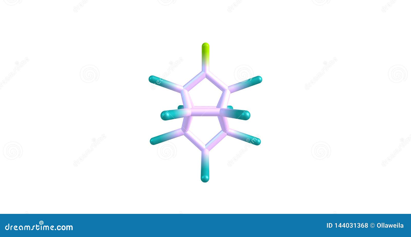 Kepone Molecular Structure Isolated on White Stock Illustration ...