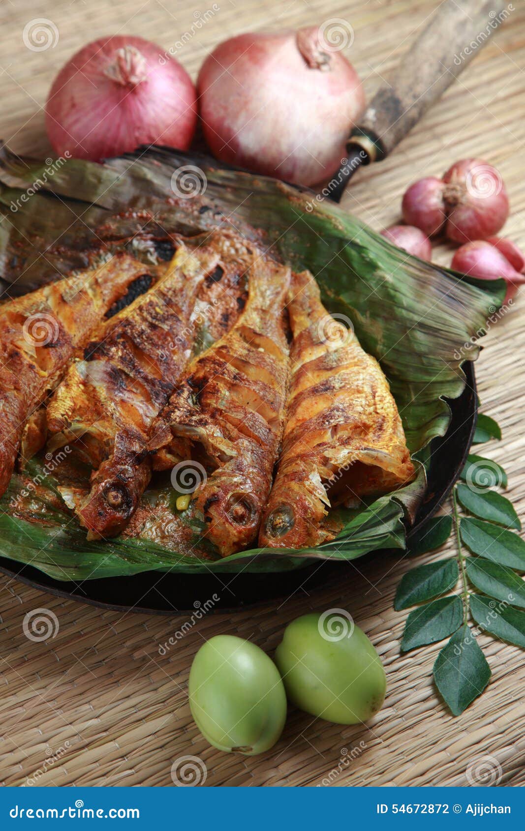 Kerala fish fry stock photo. Image of cooked, tomato - 54672872