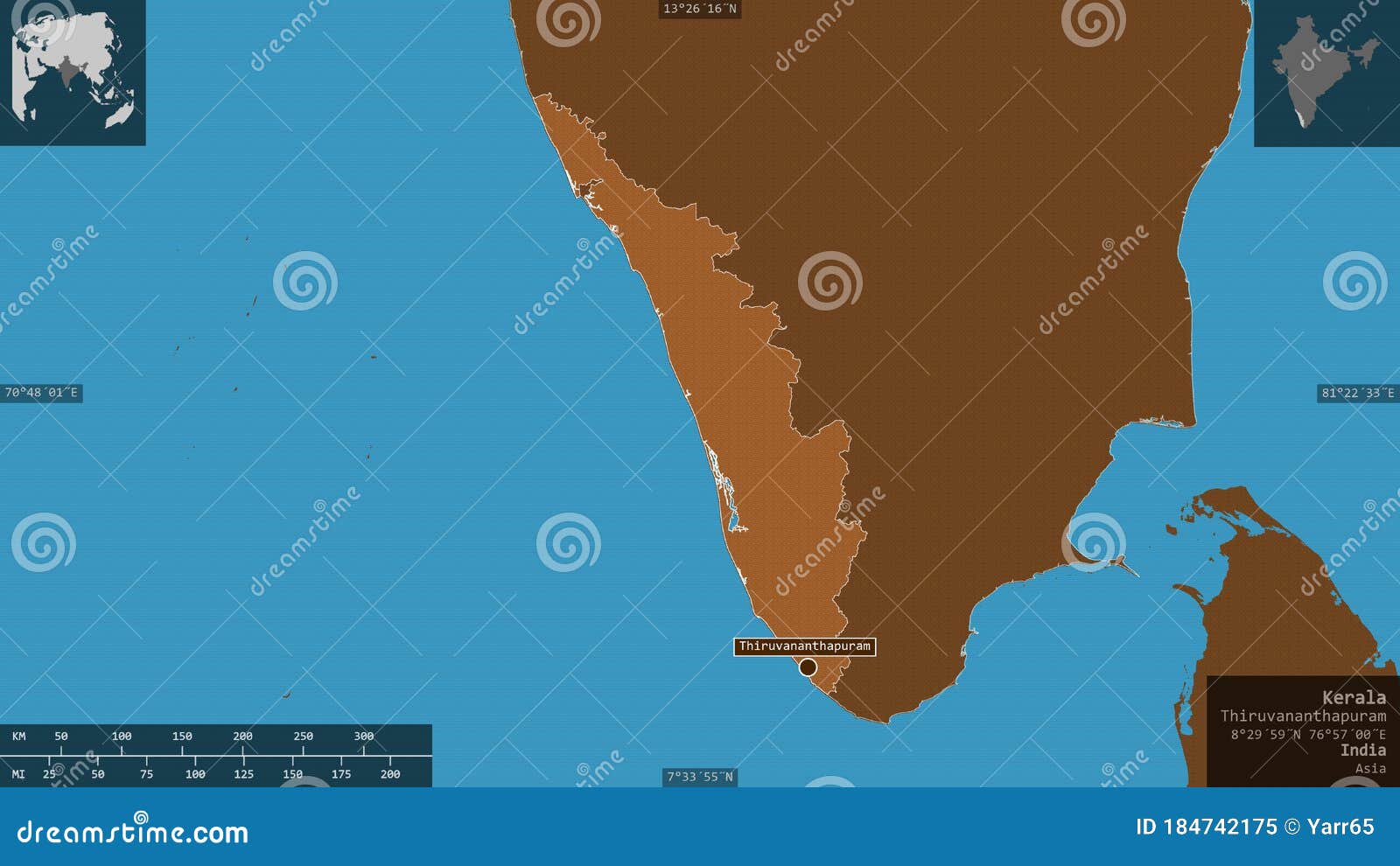 Kerala, India - Composition. Pattern Stock Illustration - Illustration ...