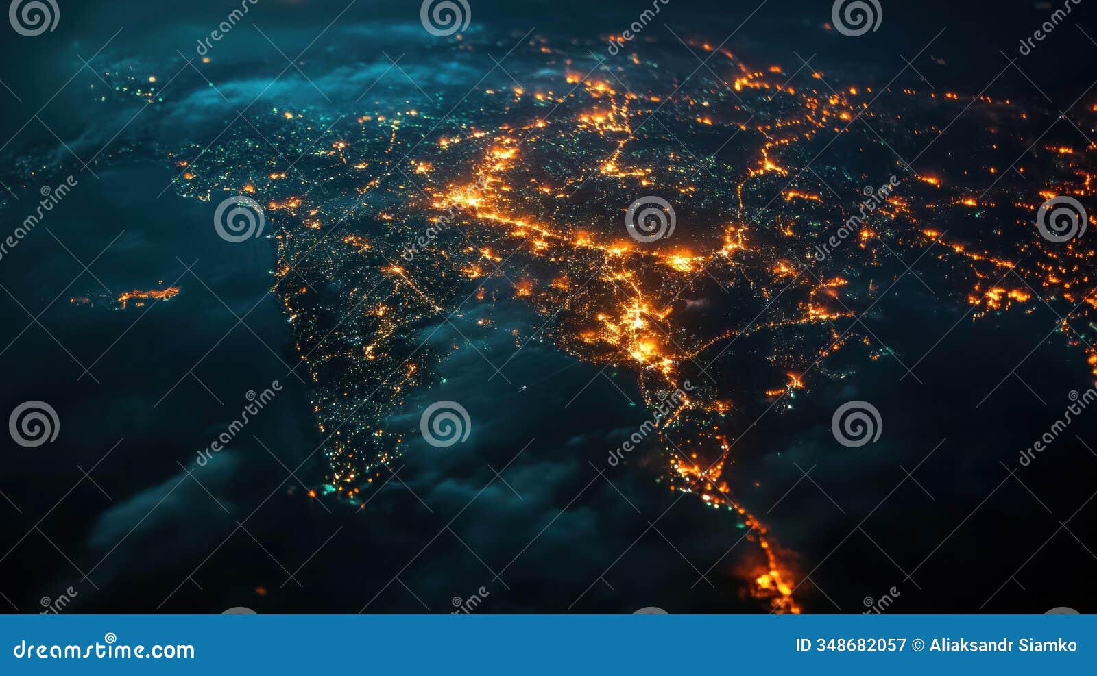 Kerala Location Marked on a Low Light Map Photography Display Stock ...