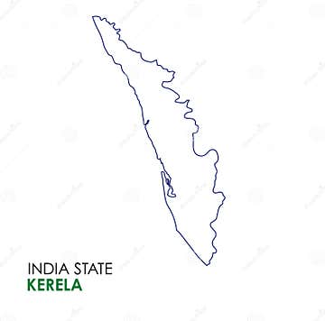 Kerala Map of Indian State. Kerala Map Vector Illustration Stock Vector ...