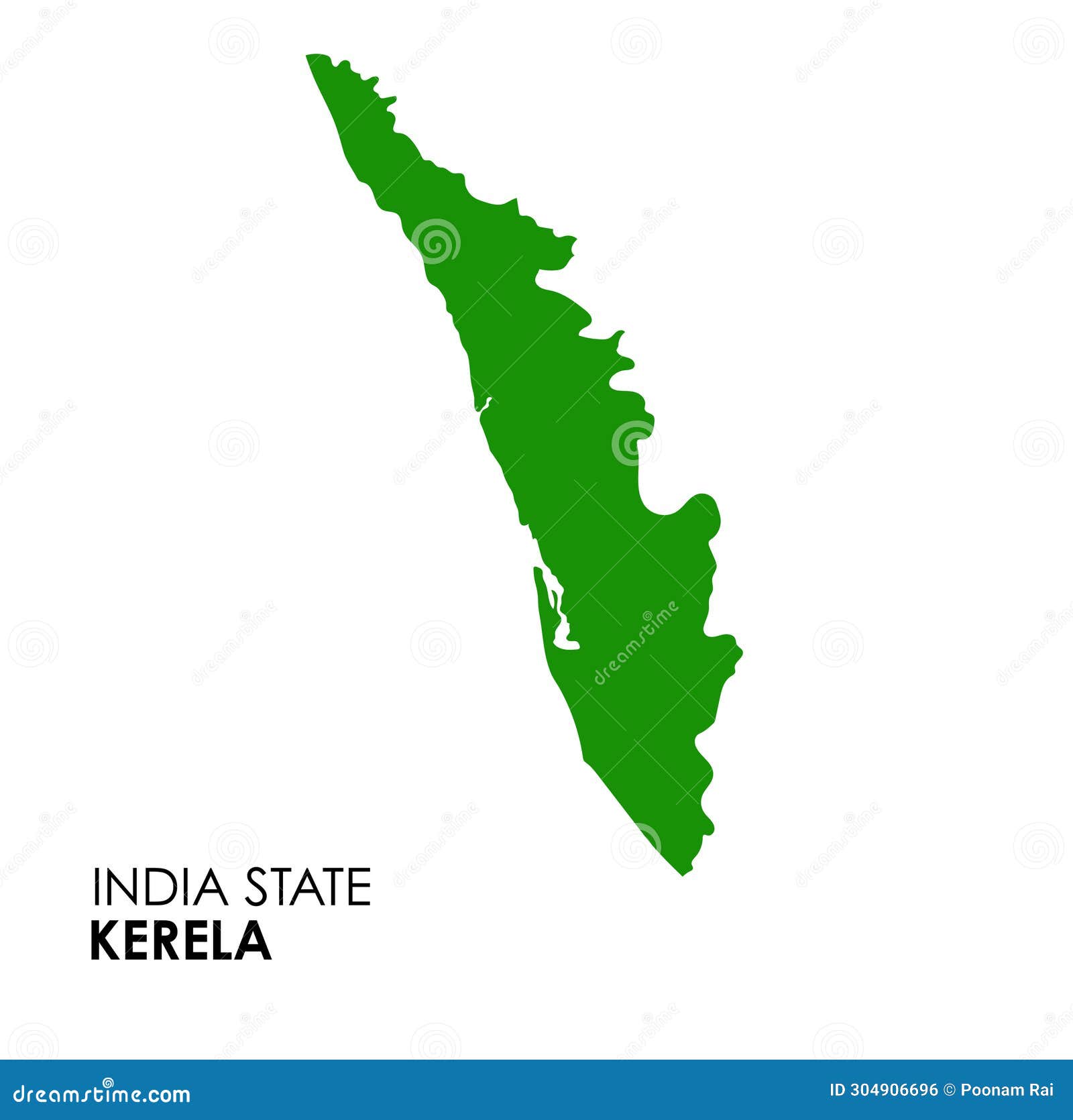Kerala Map of Indian State. Kerala Map Vector Illustration Stock ...