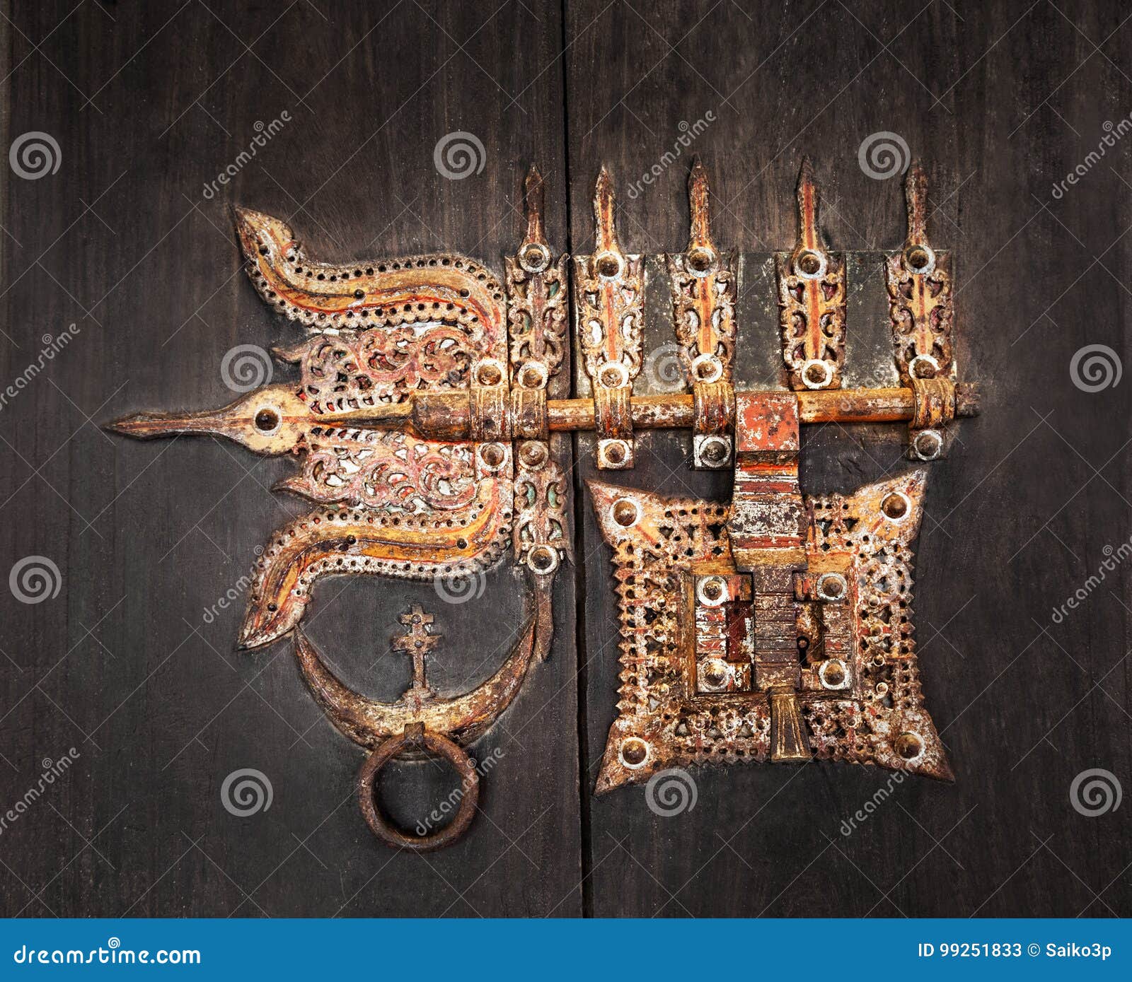 Kerala style lock stock image. Image of asian, door, decor - 99251833