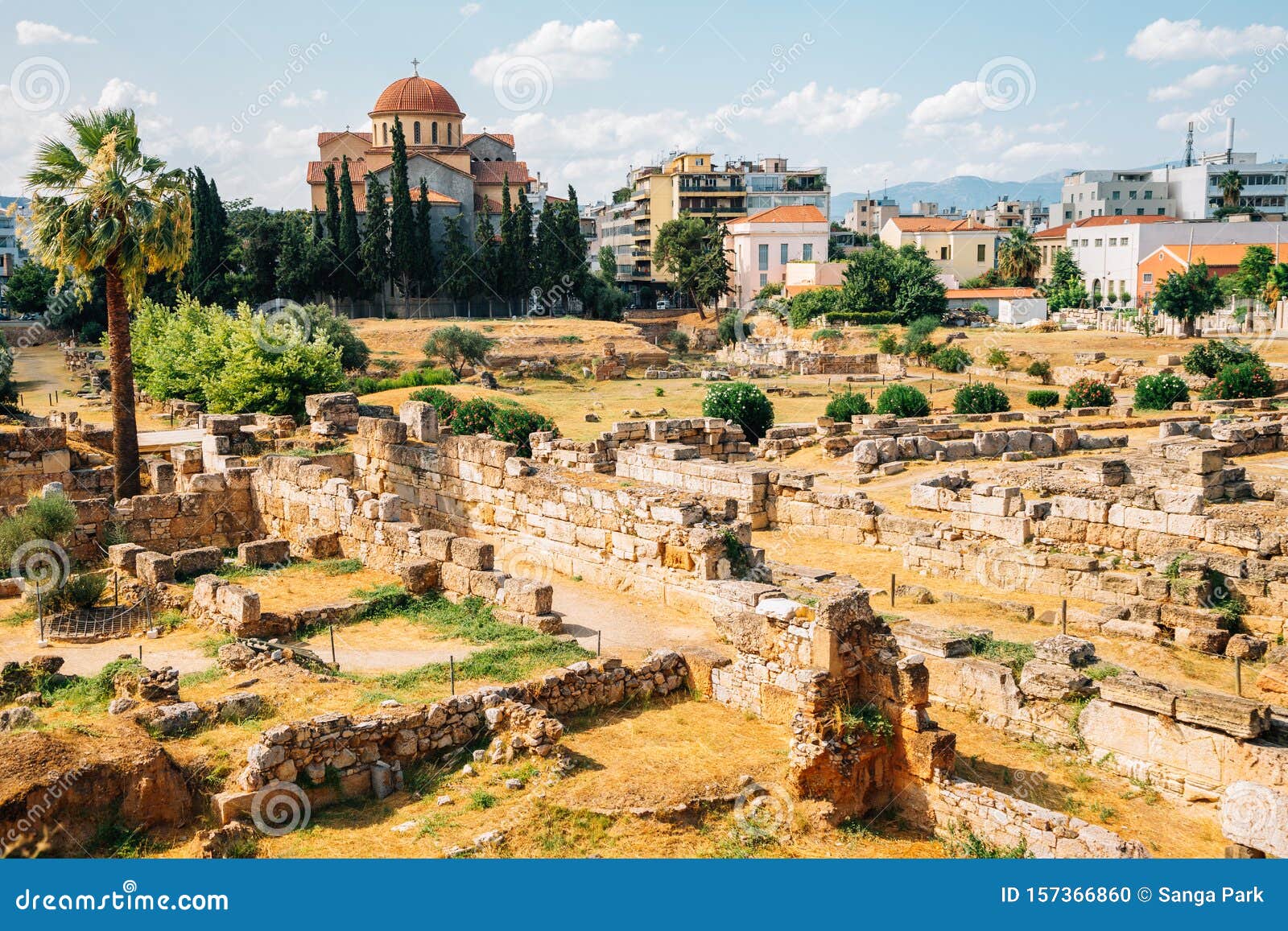 Kerameikos Cemetery Ancient Ruins in Athens, Greece Stock Photo - Image ...