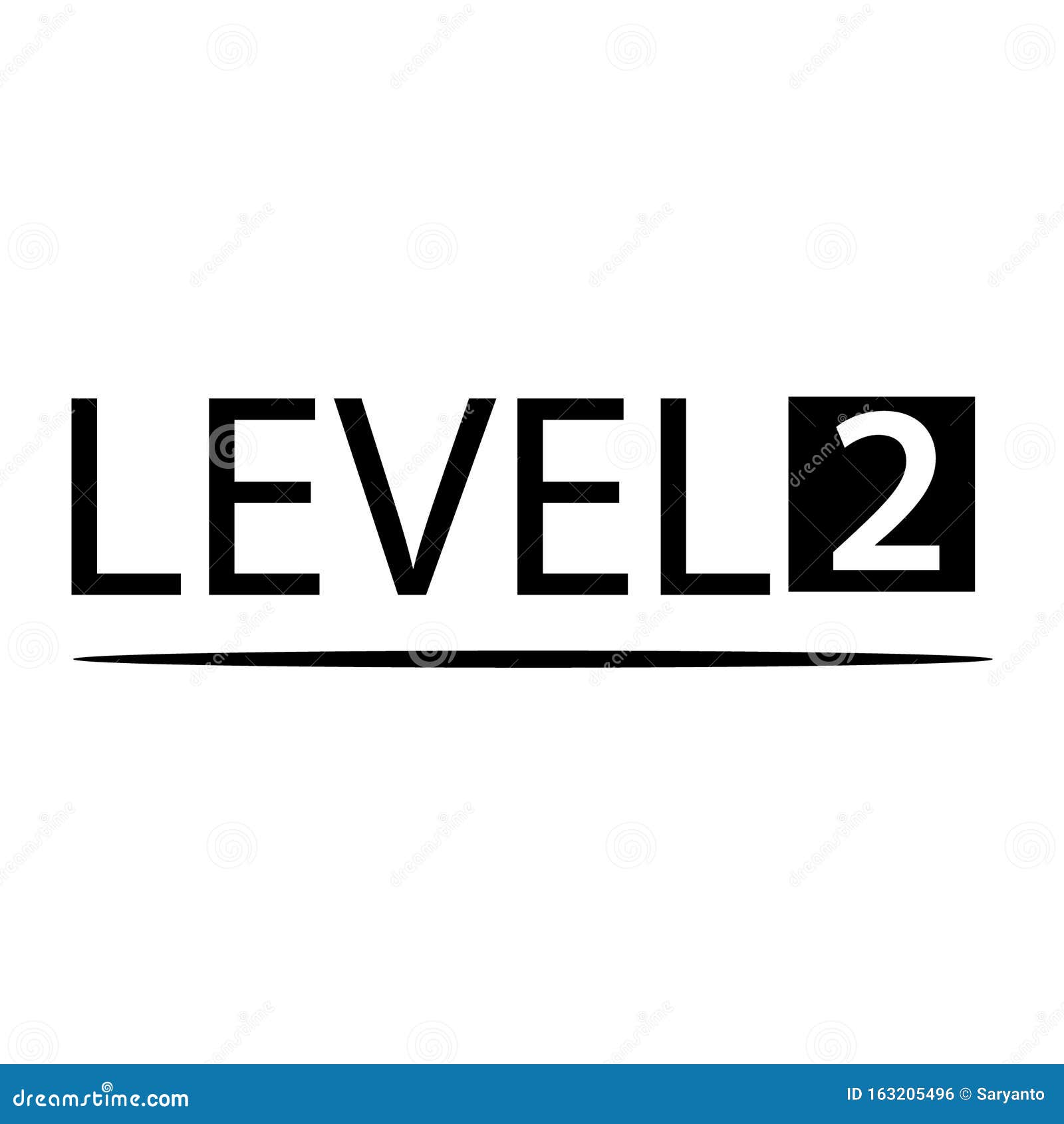 Level 2 Button. Flat Design Stock Vector - Illustration of material ...