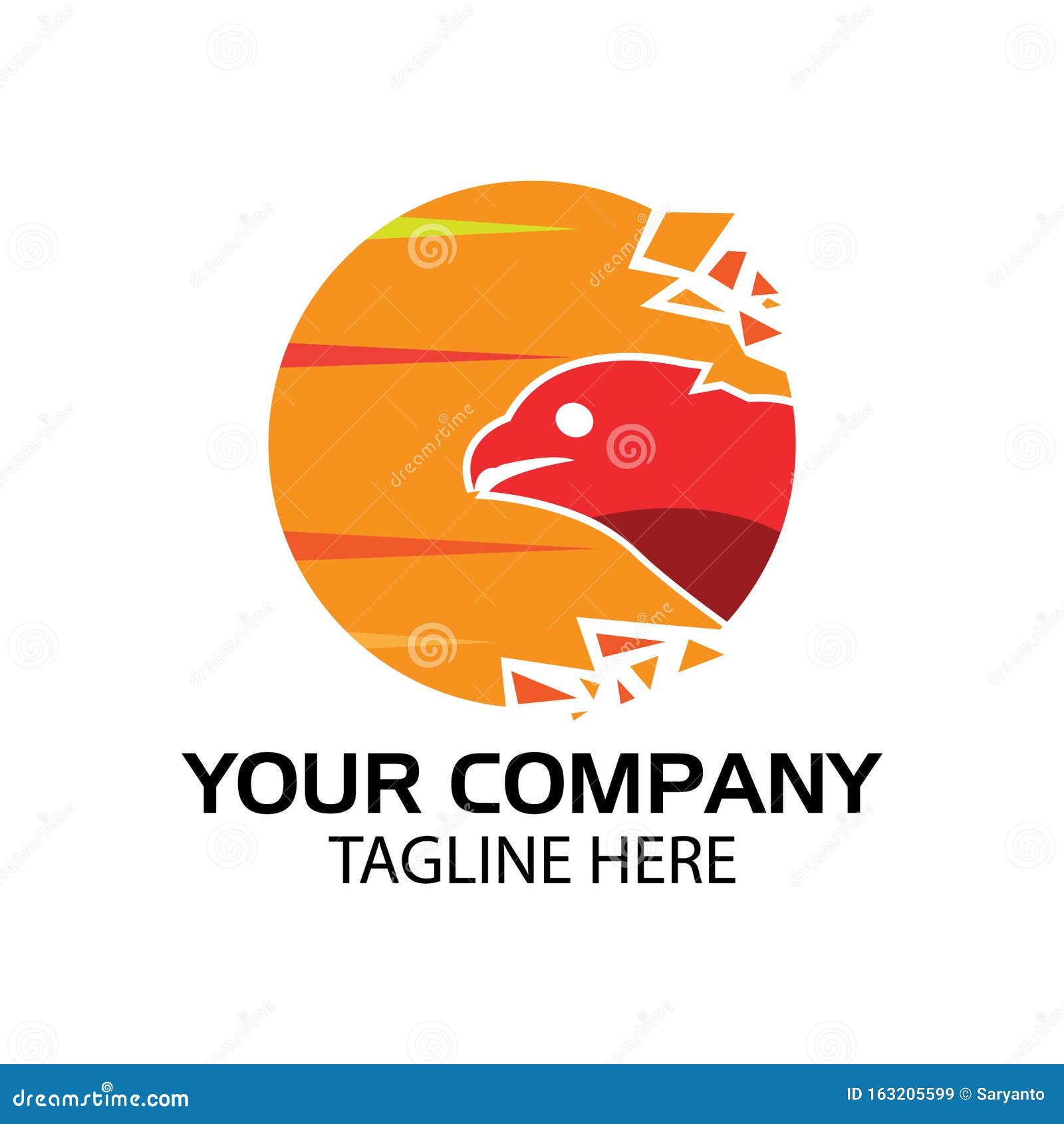Eagle Quick Logo, Flat Design. Vector Illustration on White Background ...