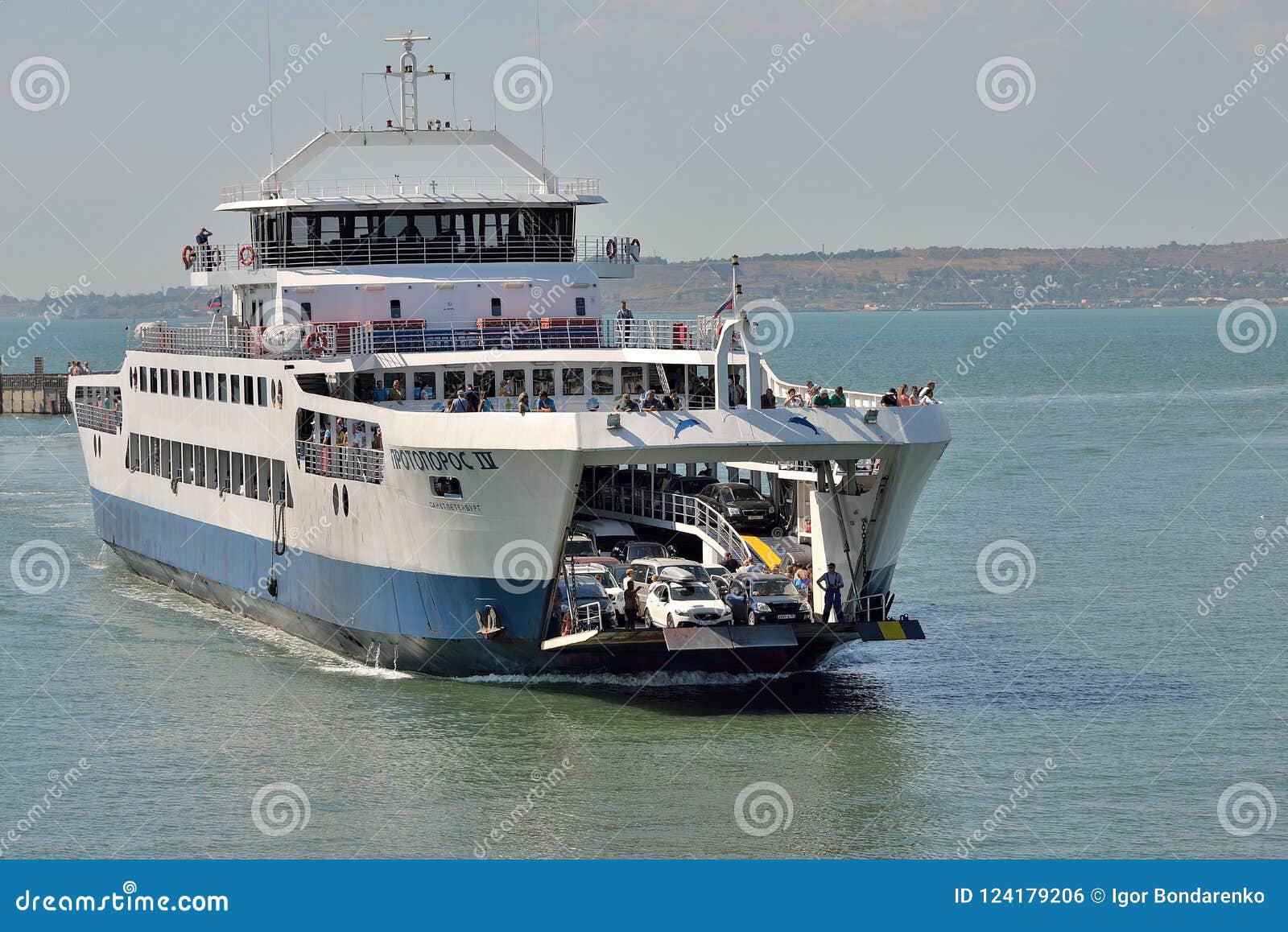 The Kerch Strait, a Ferry, a Handsome Ferry. Editorial Photo - Image of ...