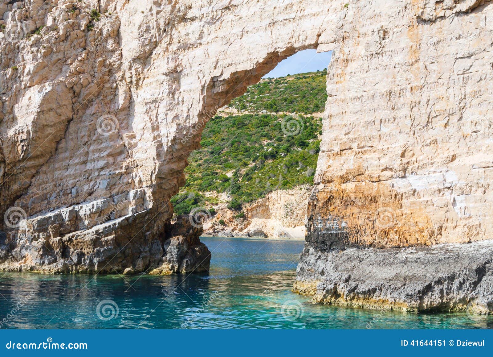 Keri caves on Zakynthos stock image. Image of island - 41644151