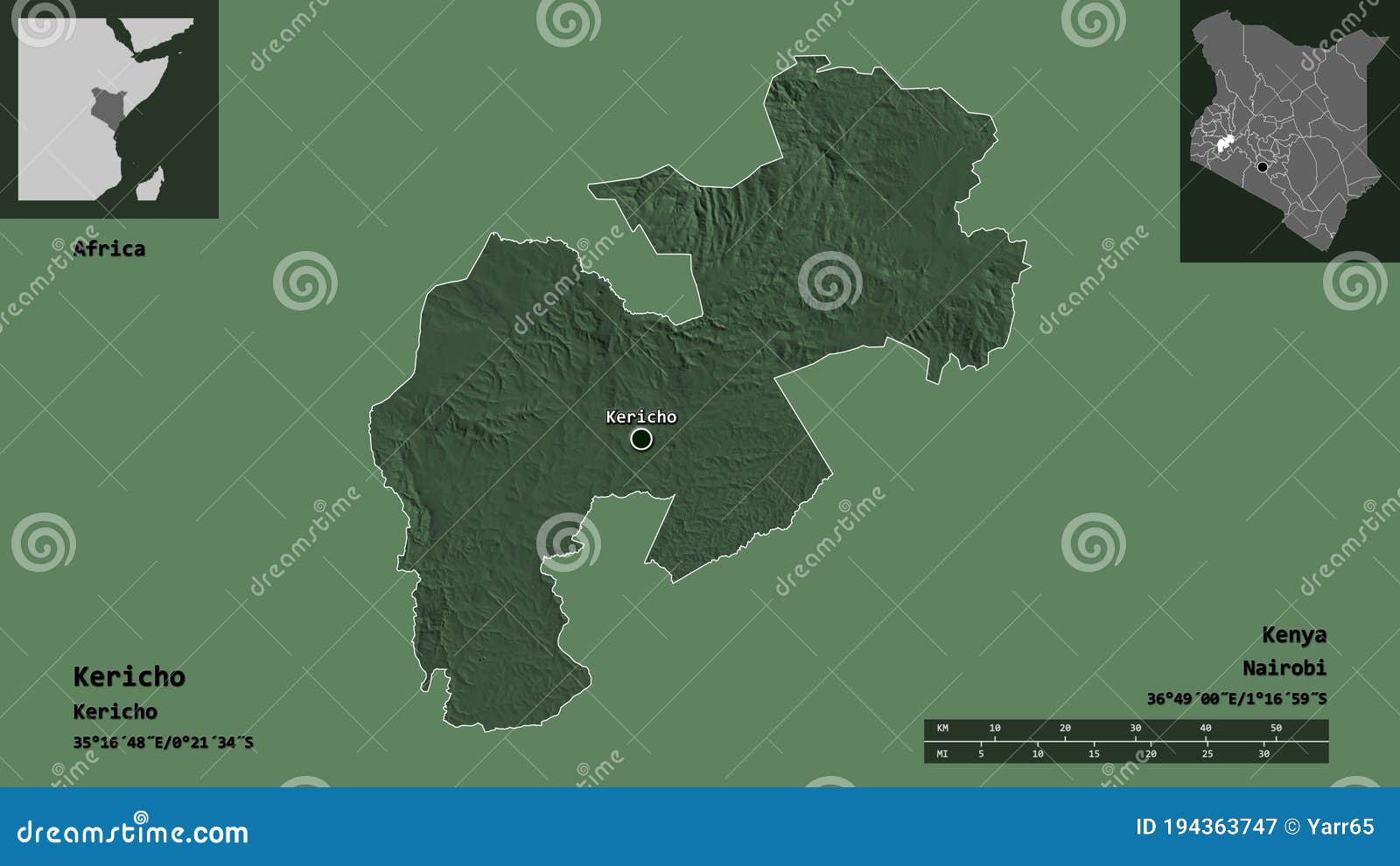 Kericho, County of Kenya,. Previews. Administrative Stock Illustration ...