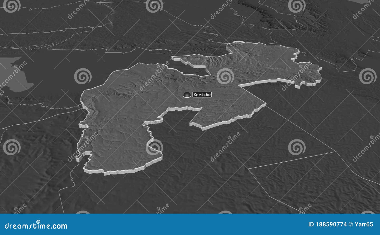Kericho, Kenya - Extruded with Capital. Bilevel Stock Illustration ...