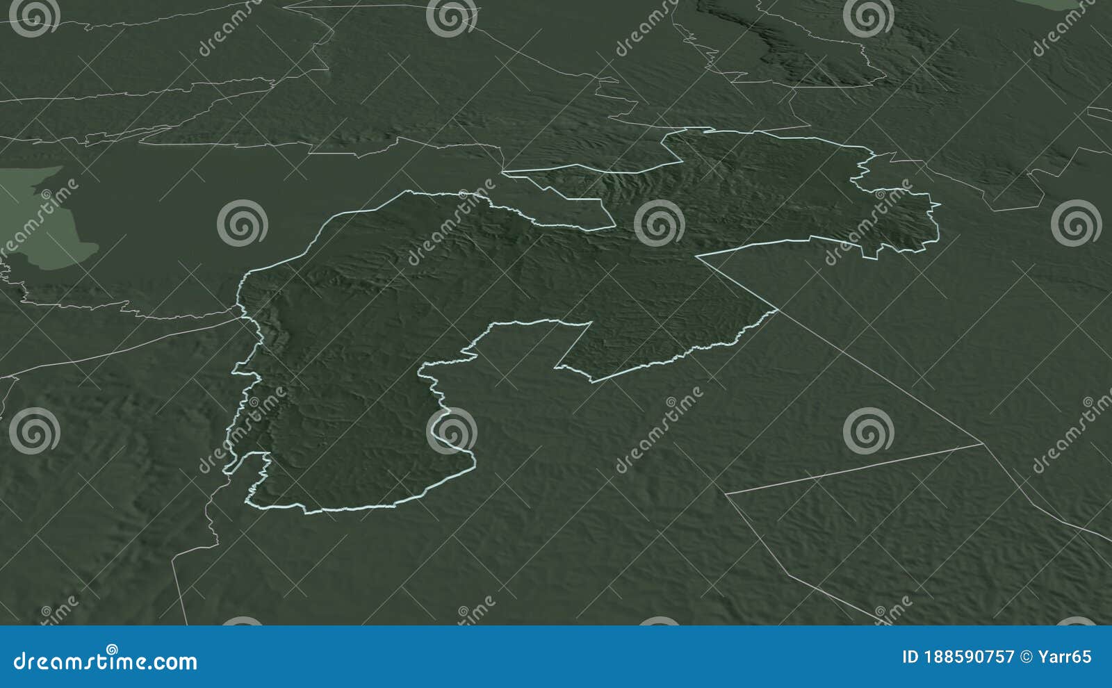 Kericho, Kenya - Outlined. Administrative Stock Illustration ...