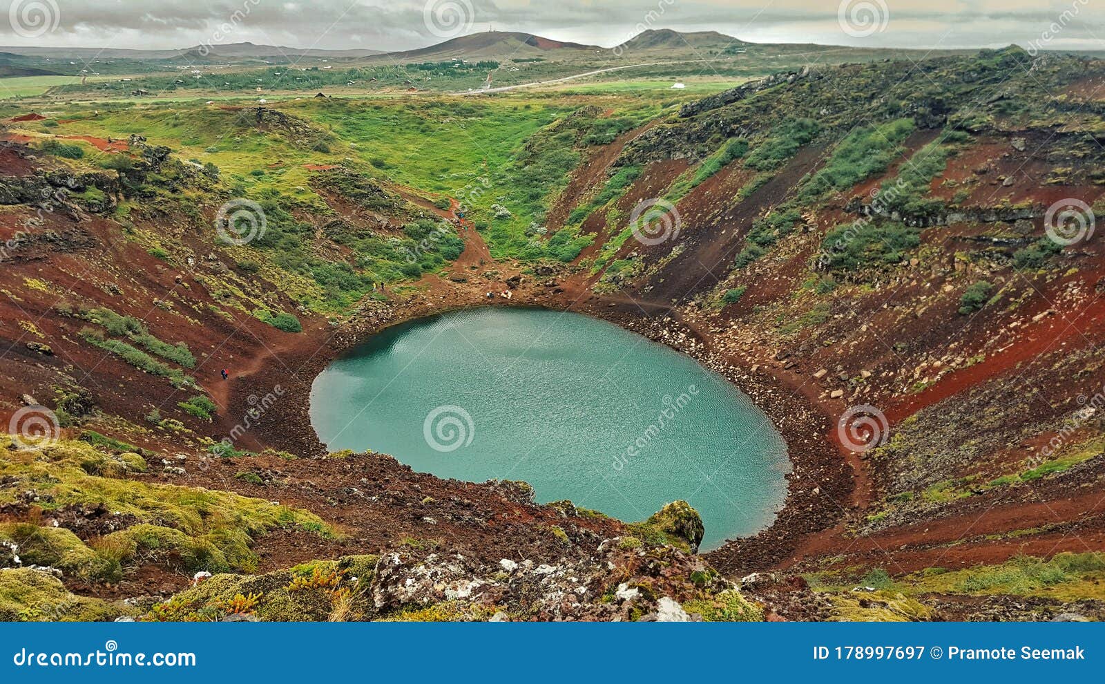 Kerio Volcano, the 3000 Years Old Famous Volcano in Iceland Stock Image ...