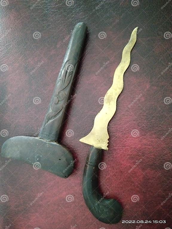 Keris Weapons or Collectibles Originating from Java, Indonesia Stock ...
