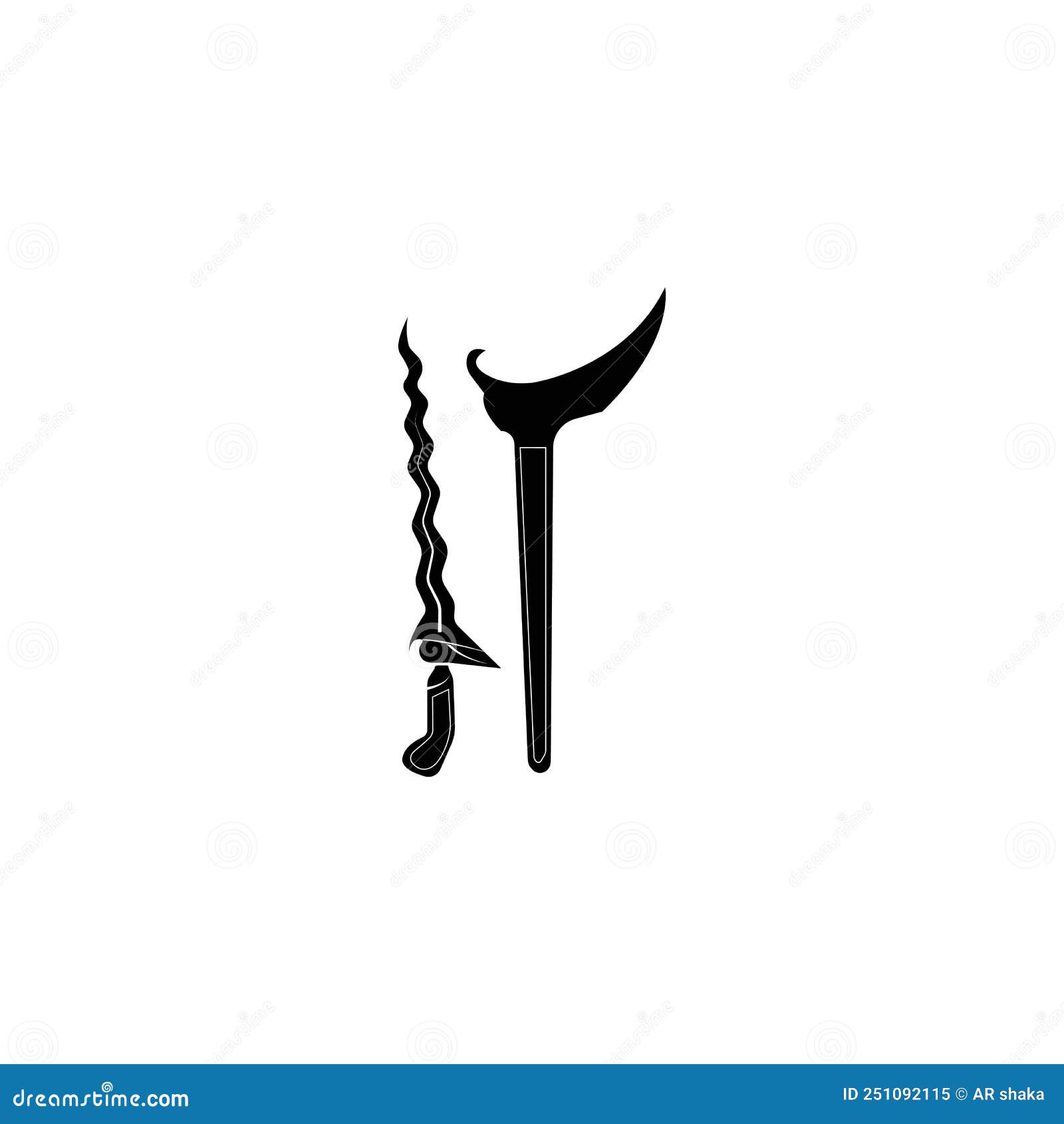 Keris Logo Icon Vector Design Template Stock Vector - Illustration of ...