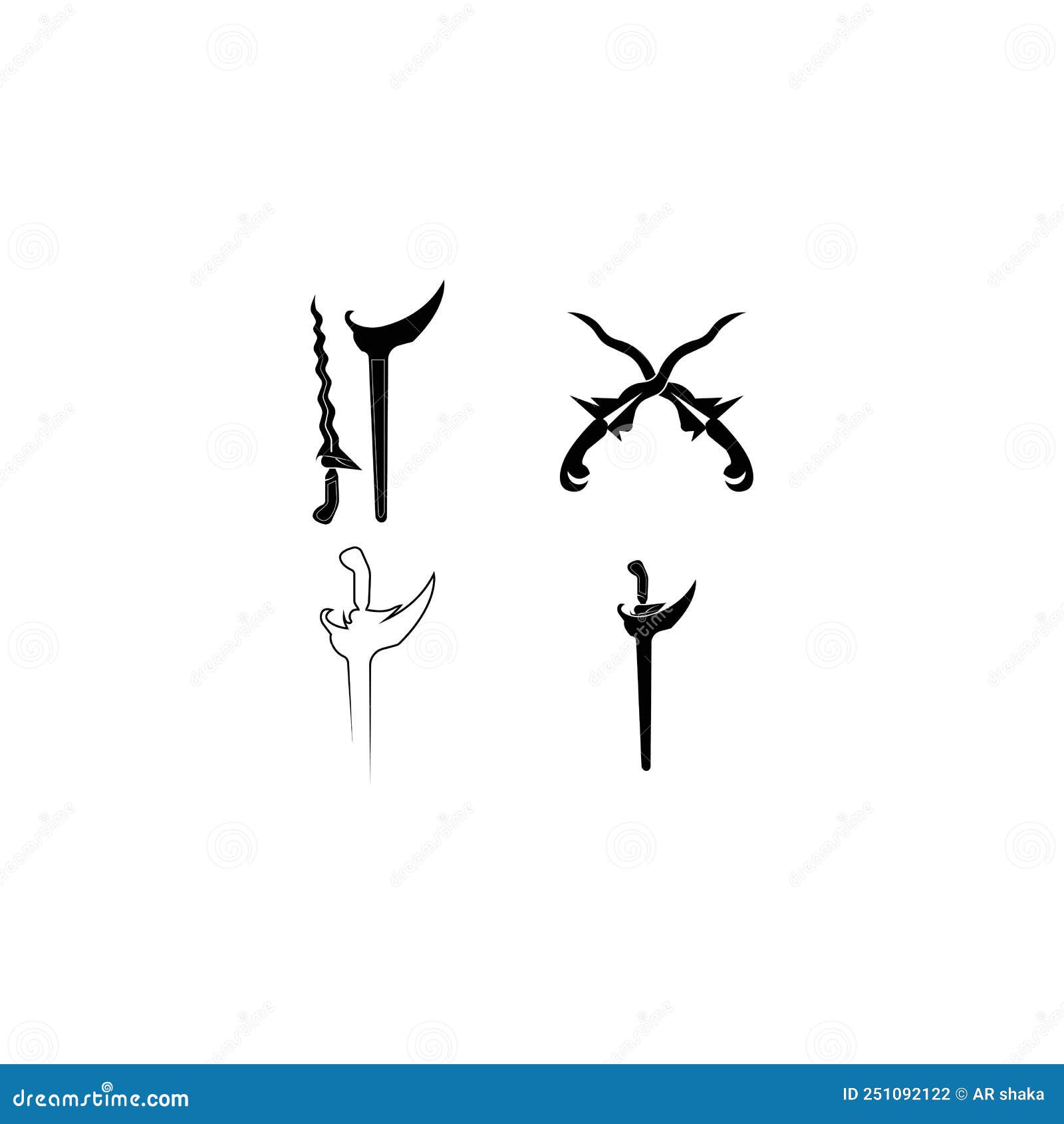 Keris Logo Icon Vector Design Template Stock Vector - Illustration of ...
