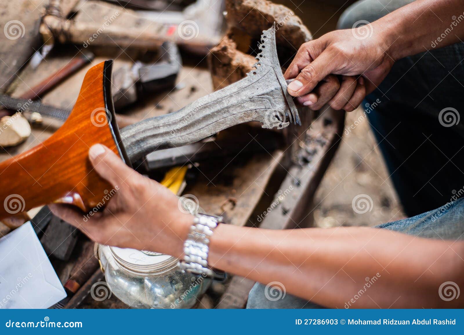 Keris Making stock image. Image of details, traditional - 27286903