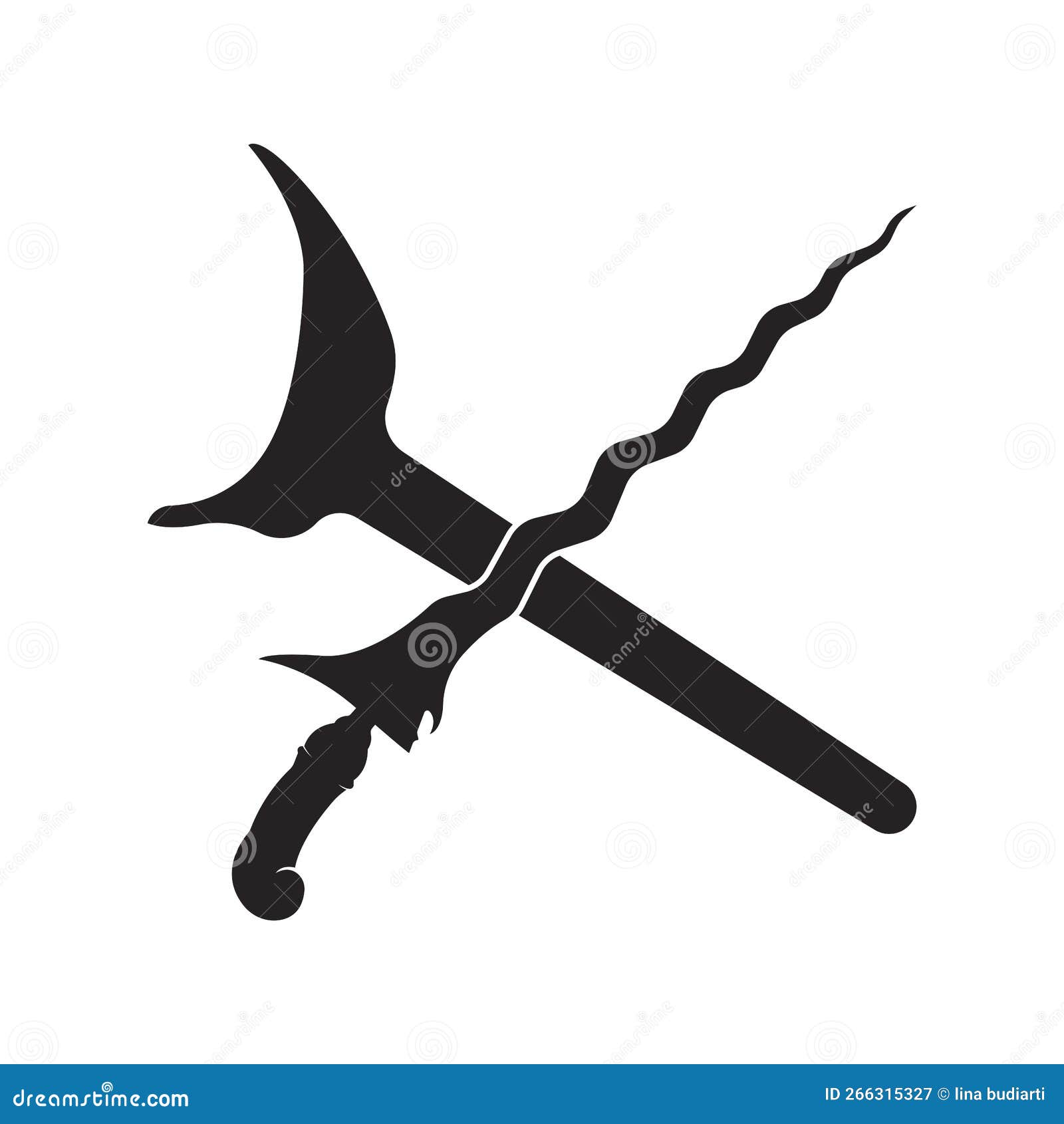 Keris vector icon stock vector. Illustration of ancient - 266315327