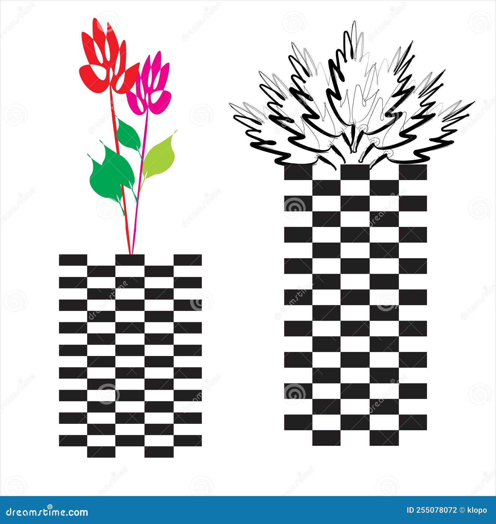 Vector Illustration of a Flower Vase for Design Stock Vector ...