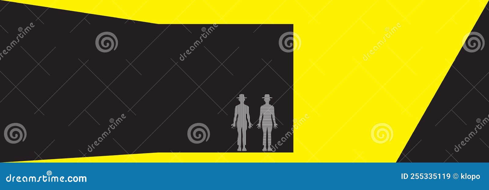 Vector Illustration of Futuristic Man in Three Dimensional Space Stock ...