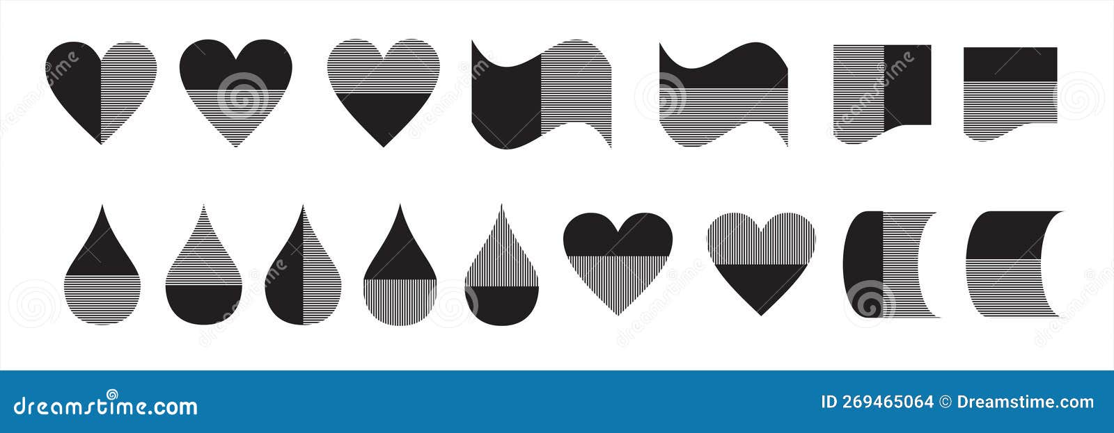 Vector Illustration of Basic Pattern Elements. Stock Illustration ...