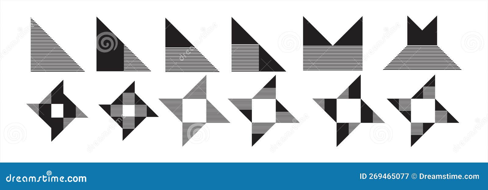 Vector Illustration of Basic Pattern Elements. Stock Illustration ...