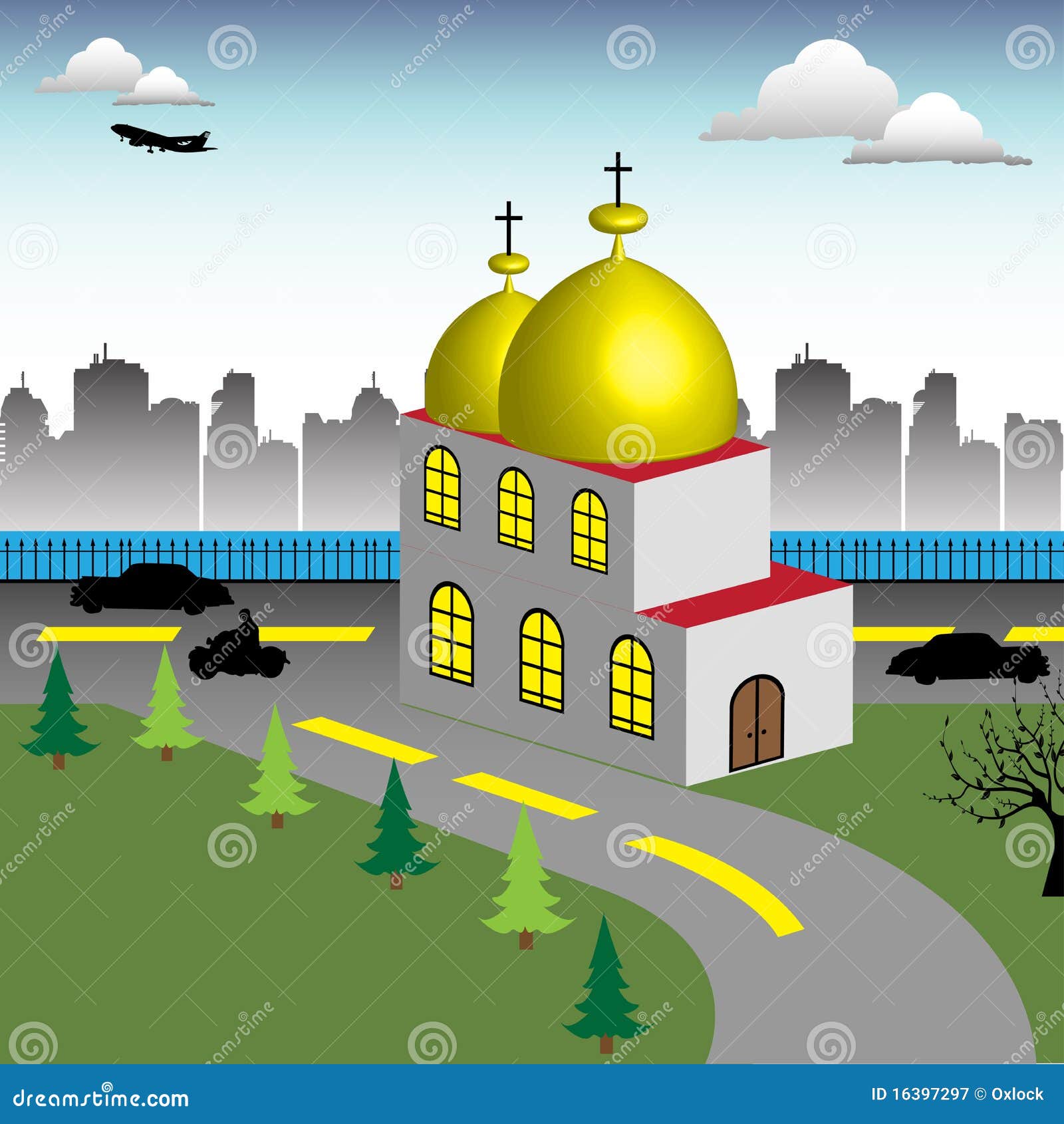 Kerk vector illustratie. Illustration of christendom - 16397297