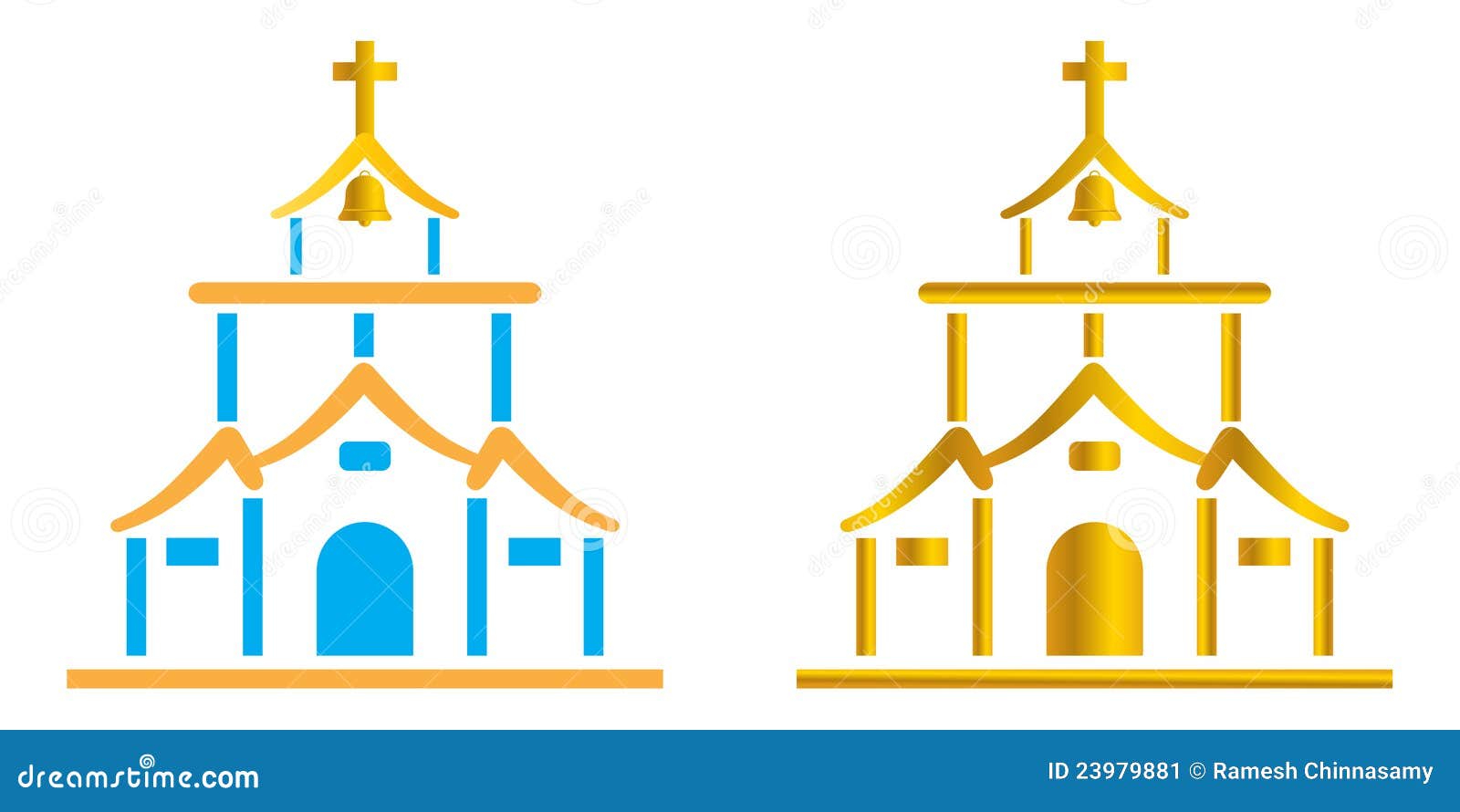 Kerk vector illustratie. Illustration of hemel, kunstwerk - 23979881