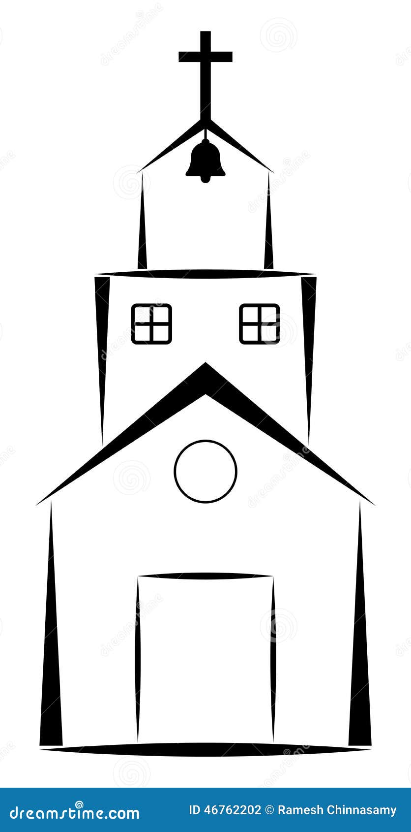 Kerk vector illustratie. Illustration of tekening, apostolisch - 46762202