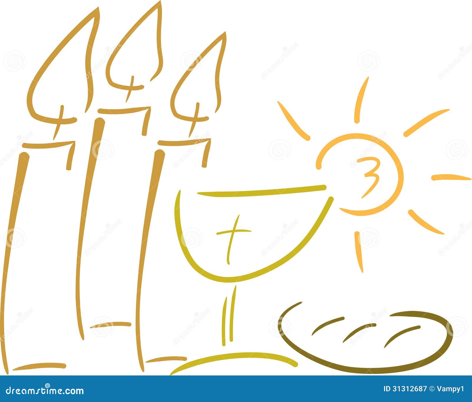 Kerk Van Het Godsdienst De Christelijke Symbool Stock Illustratie ...