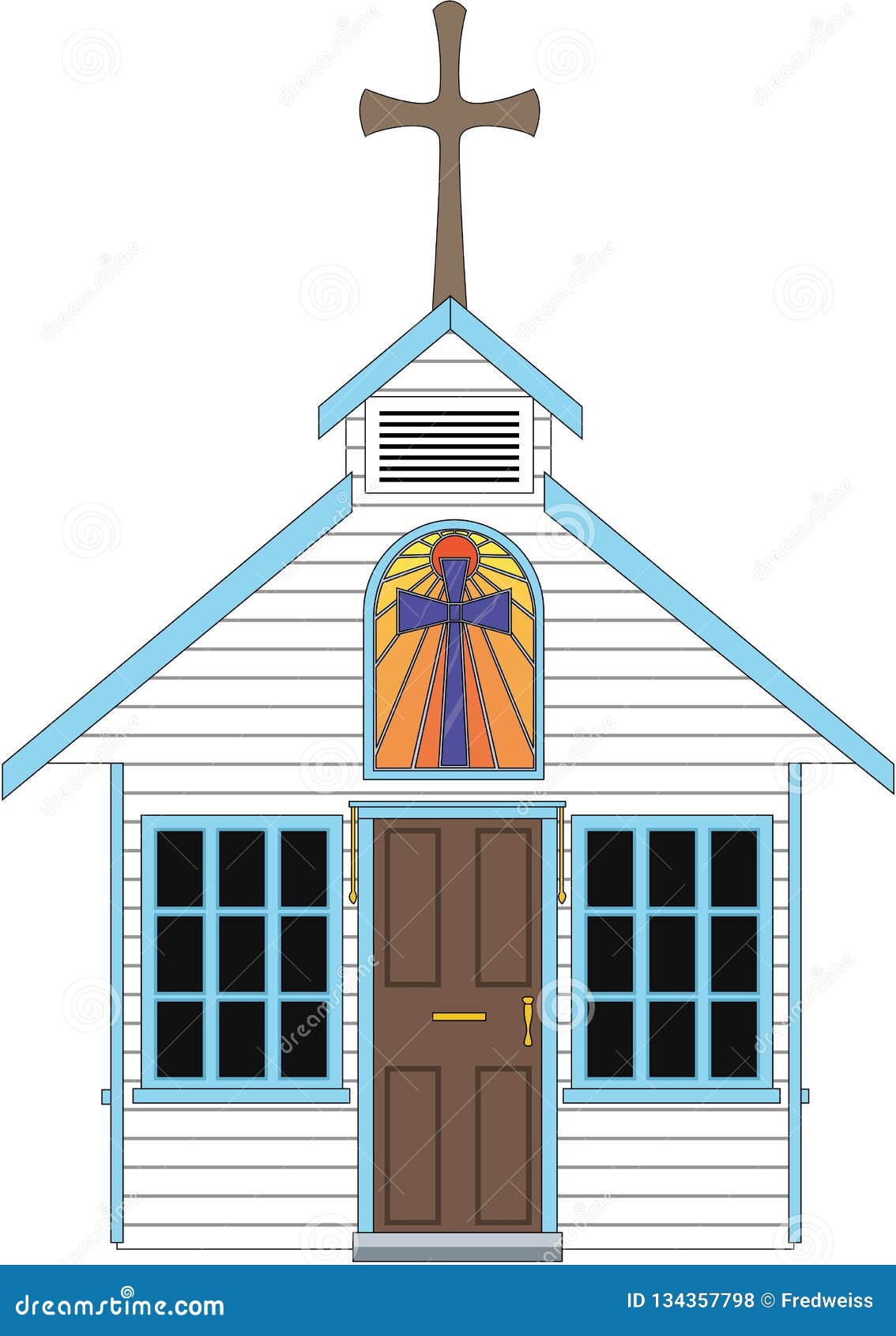 Kerk Vectorillustratie vector illustratie. Illustration of godsdienst ...