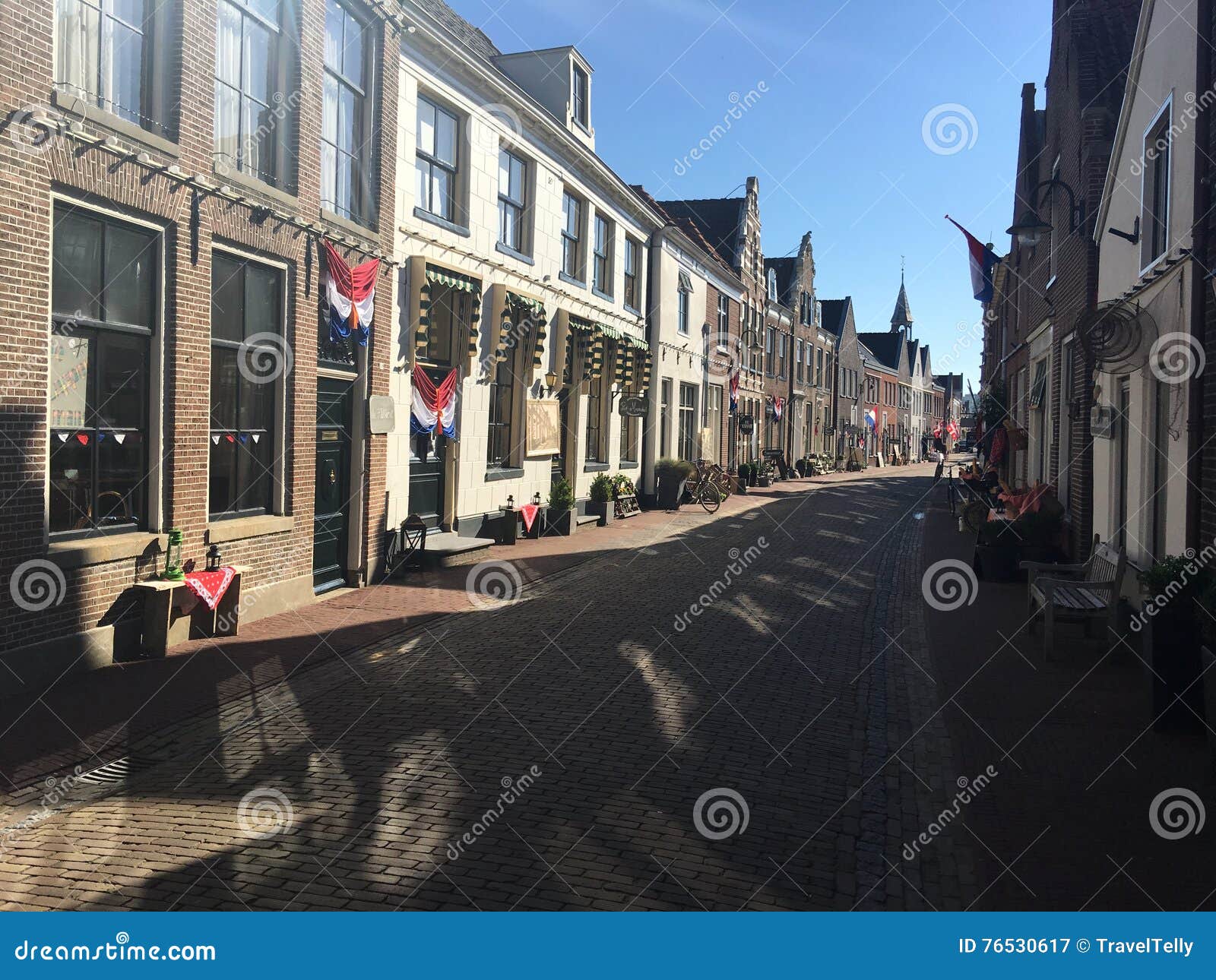The Kerkstraat in Vollenhove Editorial Photography - Image of ...