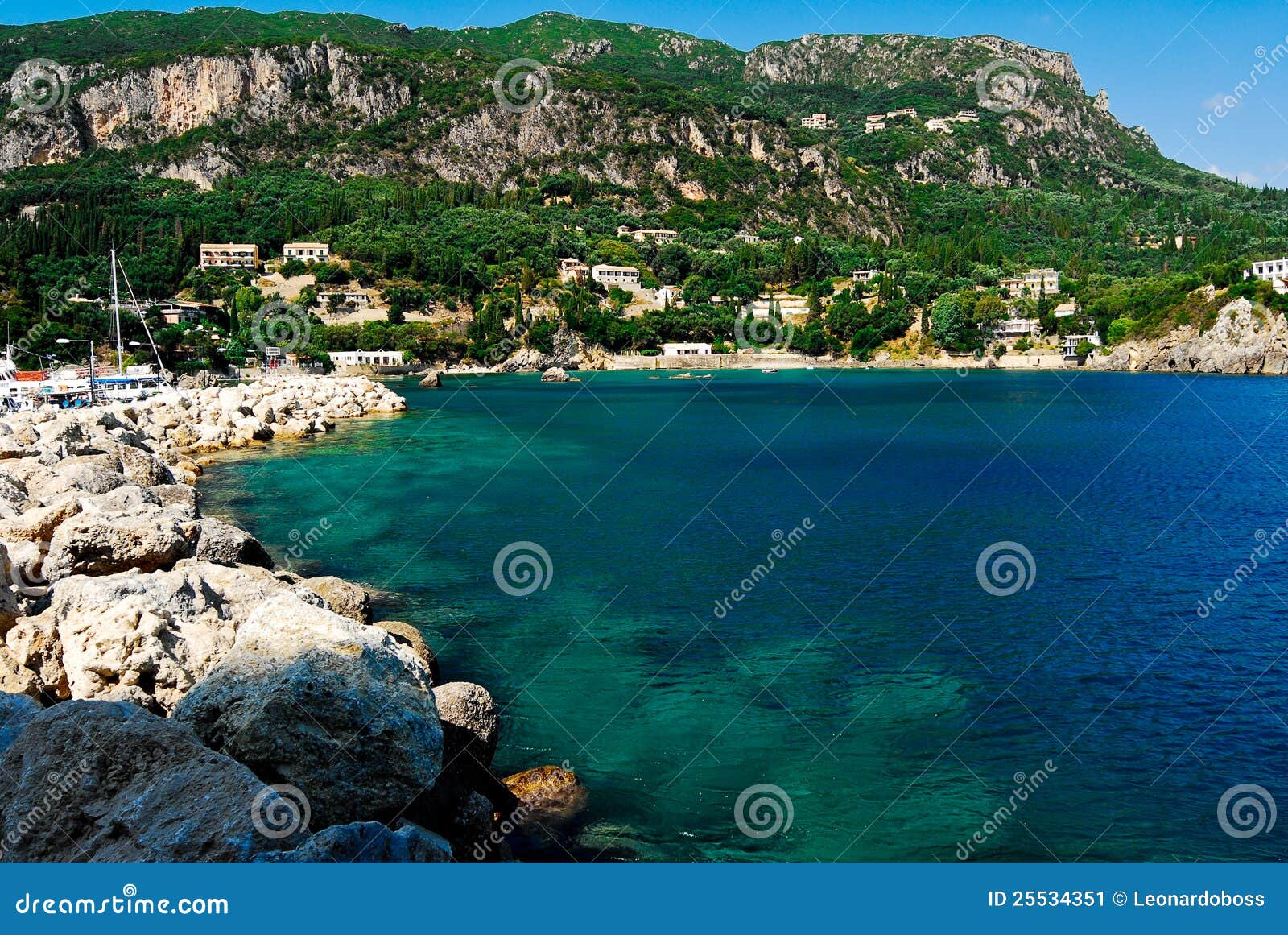 Kerkyra Bay stock image. Image of grid, destination, line - 25534351