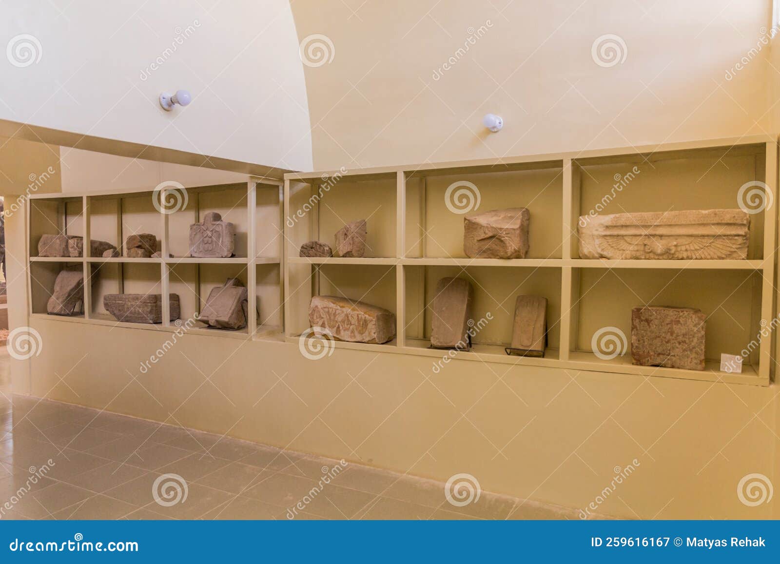 KERMA, SUDAN - FEBRUARY 28, 2019: Interior of the Archaeological Museum ...