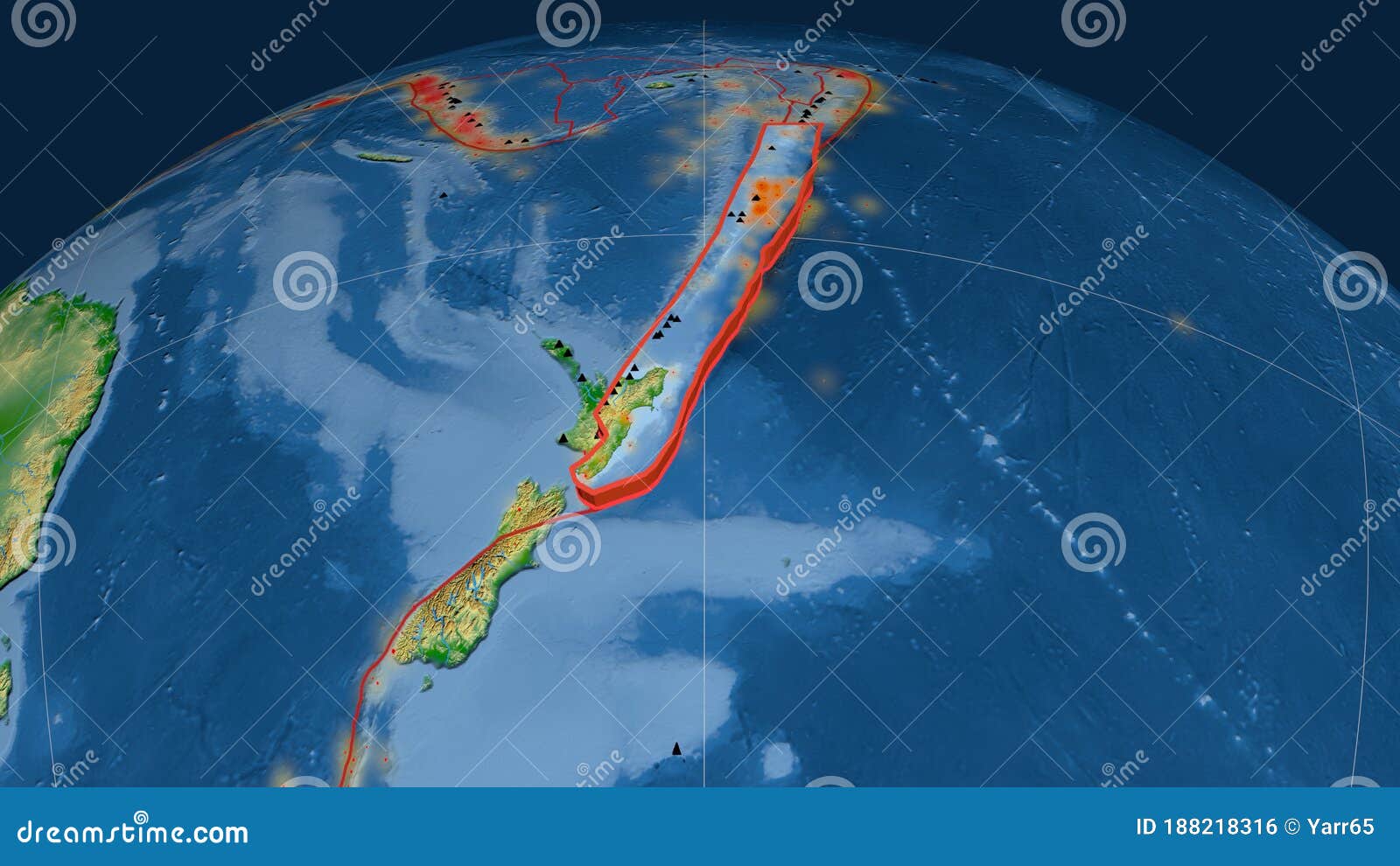 Kermadec Plate Extruded - Physical Stock Illustration - Illustration of ...