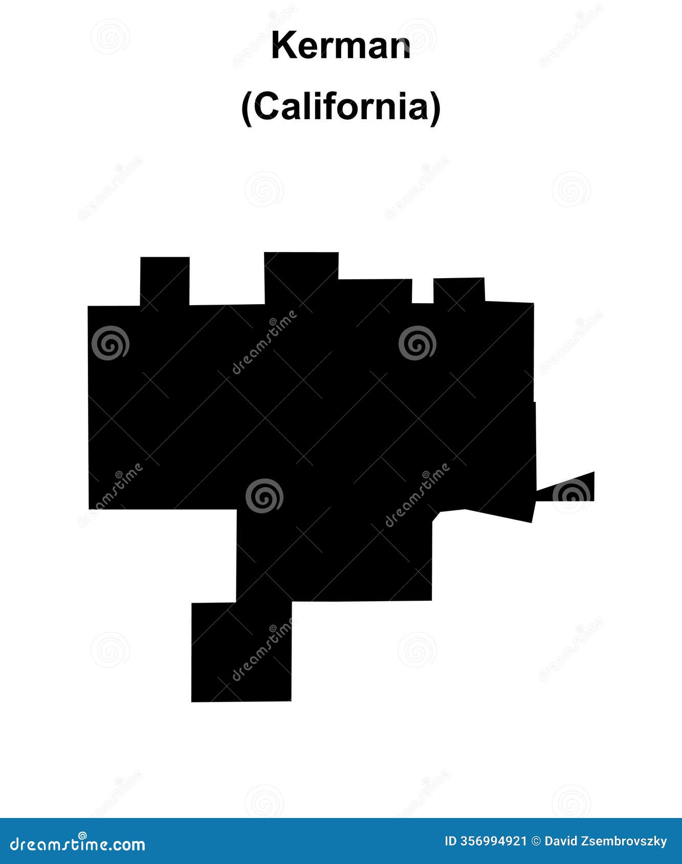 Kerman outline map stock illustration. Illustration of territory ...