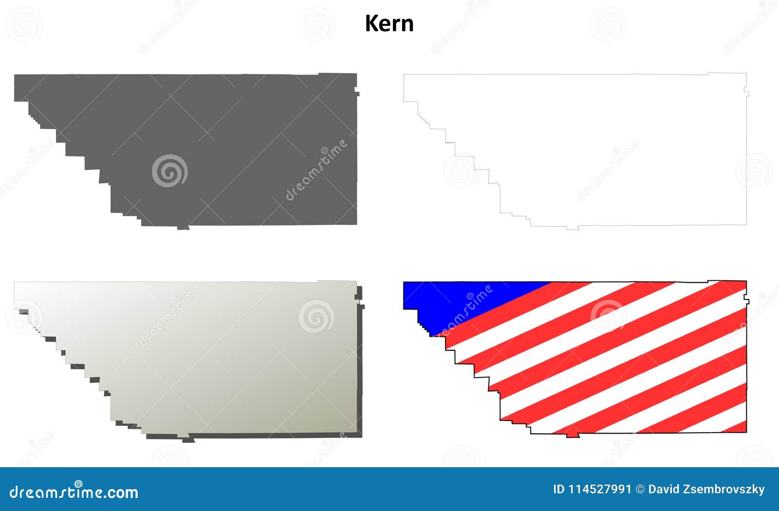 California: Kern County Map Cartoon Vector | CartoonDealer.com #99837743