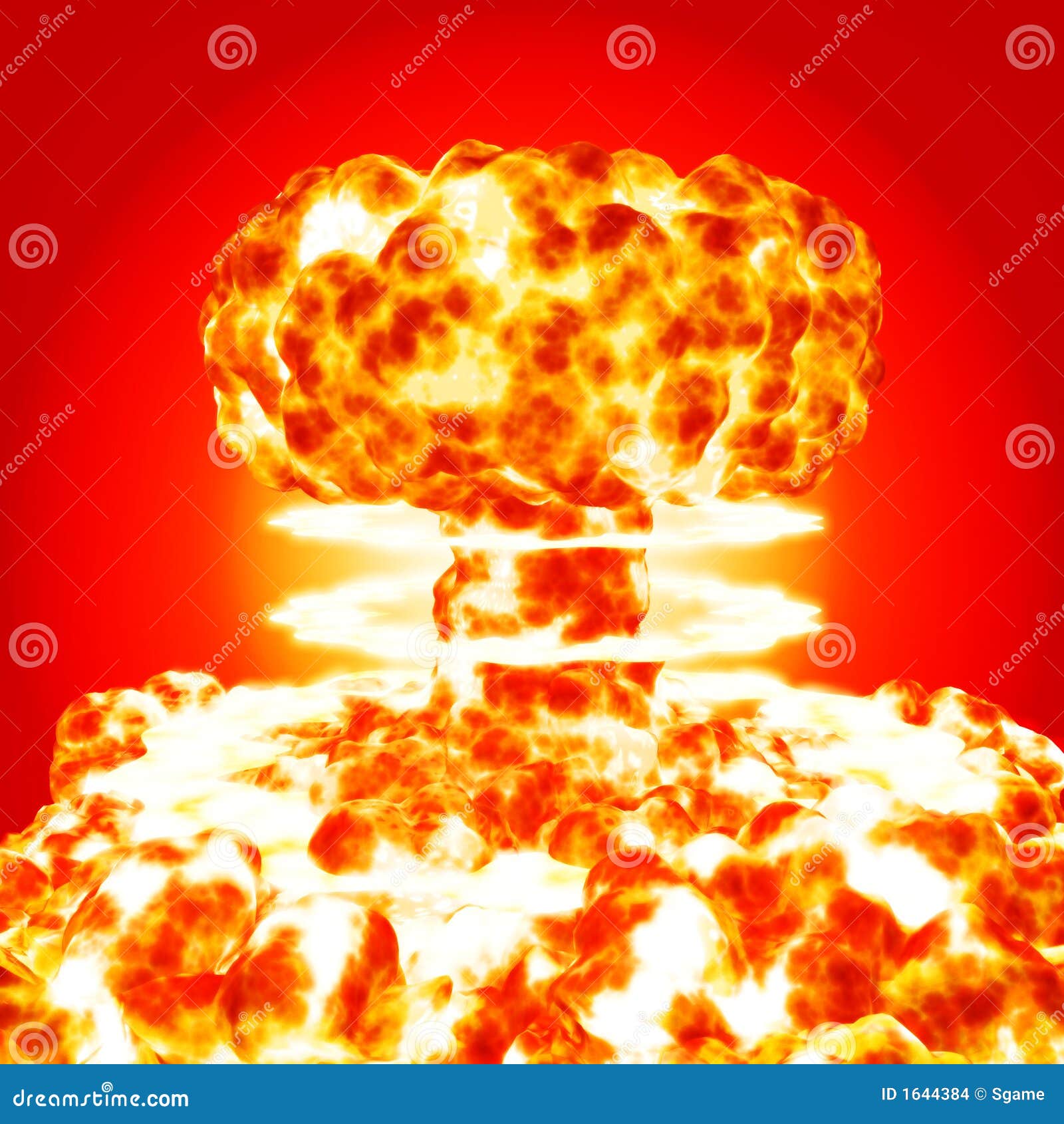 Kern ontploffing stock illustratie. Illustration of heet - 1644384