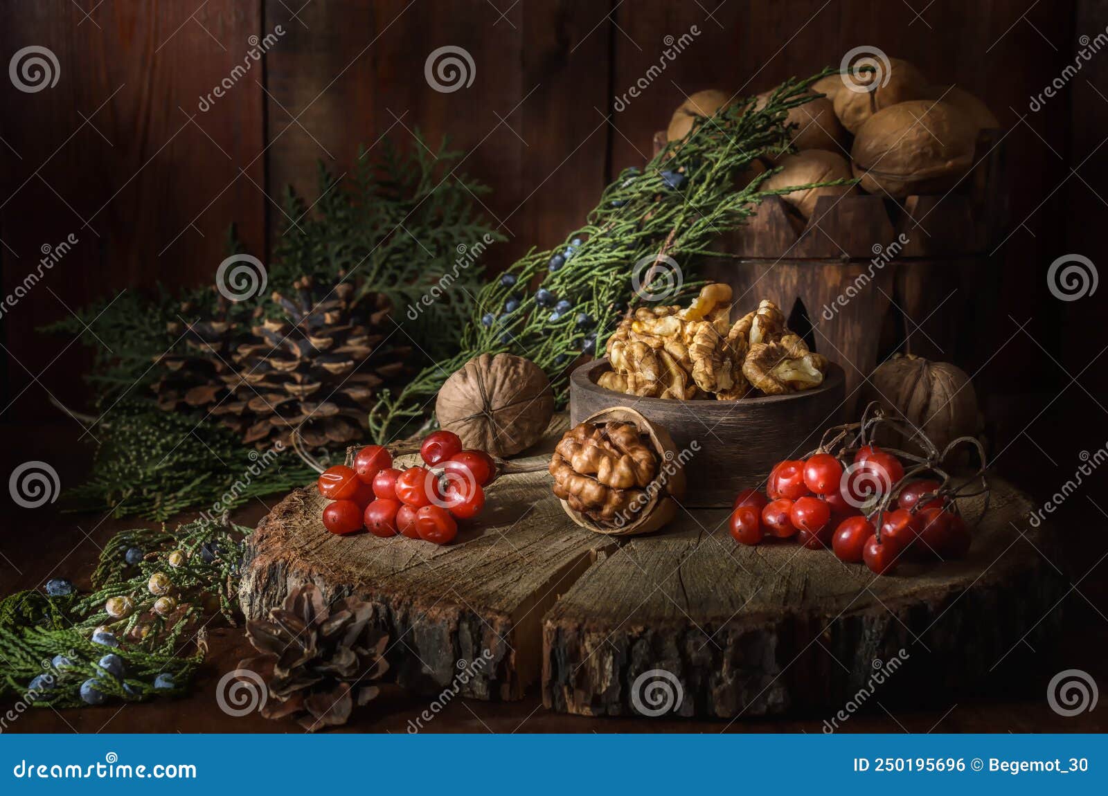 Kernel Walnuts and Other Fruits Stock Photo - Image of healthy, autumn ...