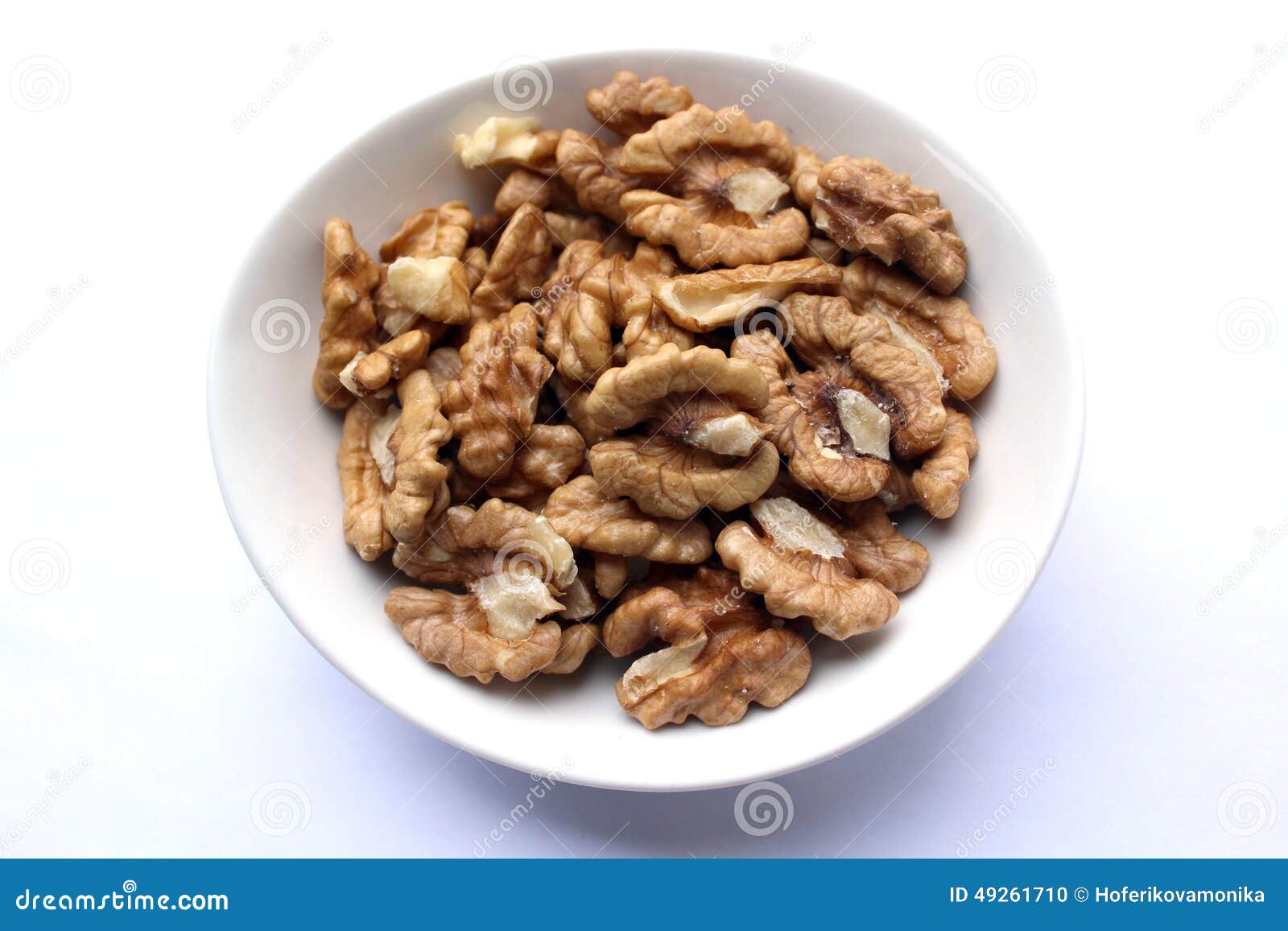 Kernel Walnuts in White Dish Stock Photo - Image of healthy, roasted ...