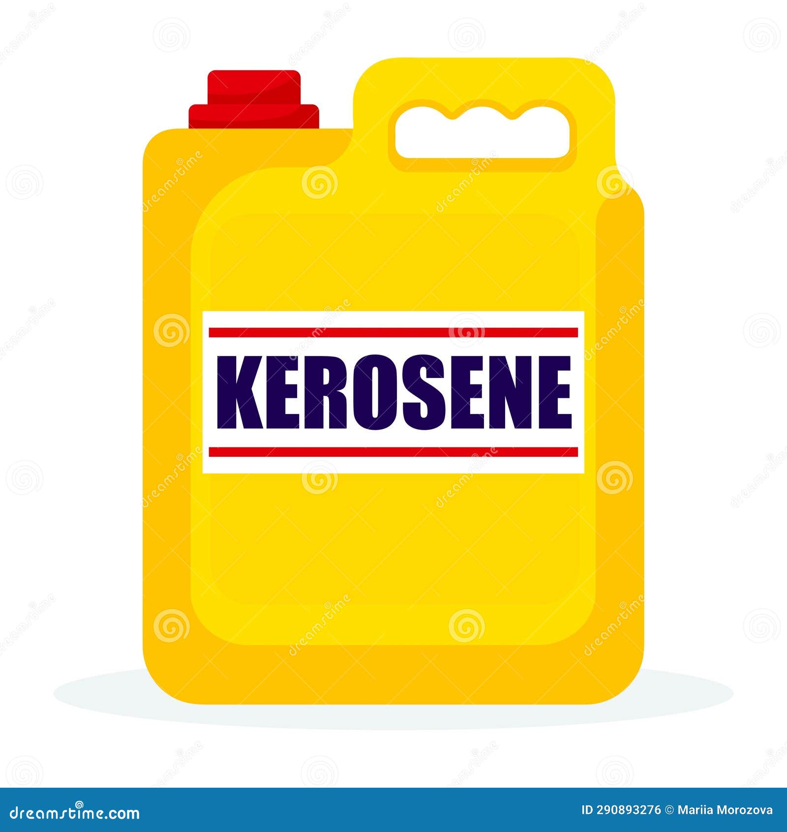 Kerosene in Big Yellow Container Isolated on White Background Vector ...