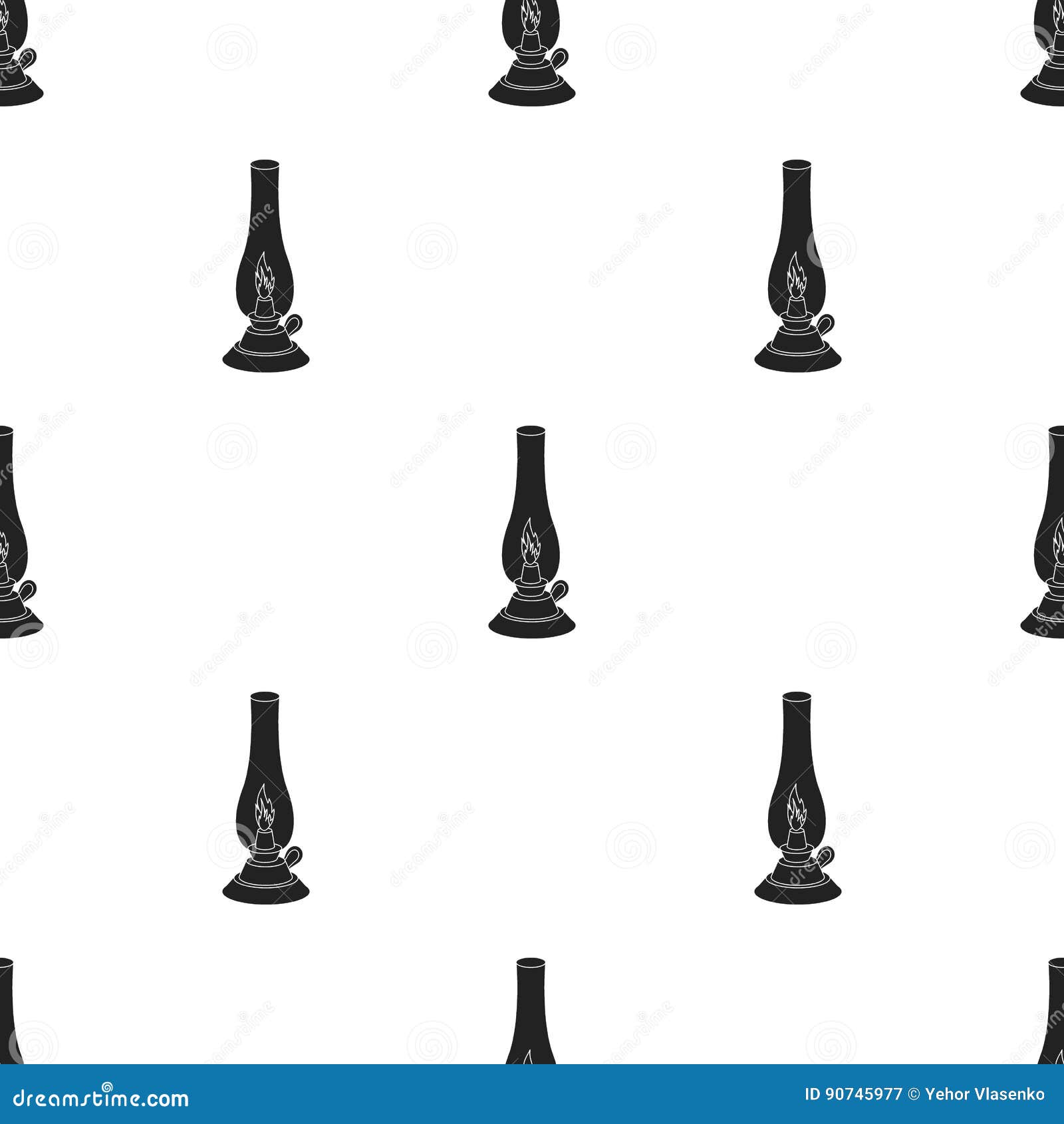 Kerosene Lamp Icon in Black Style Isolated on White Background. Light ...